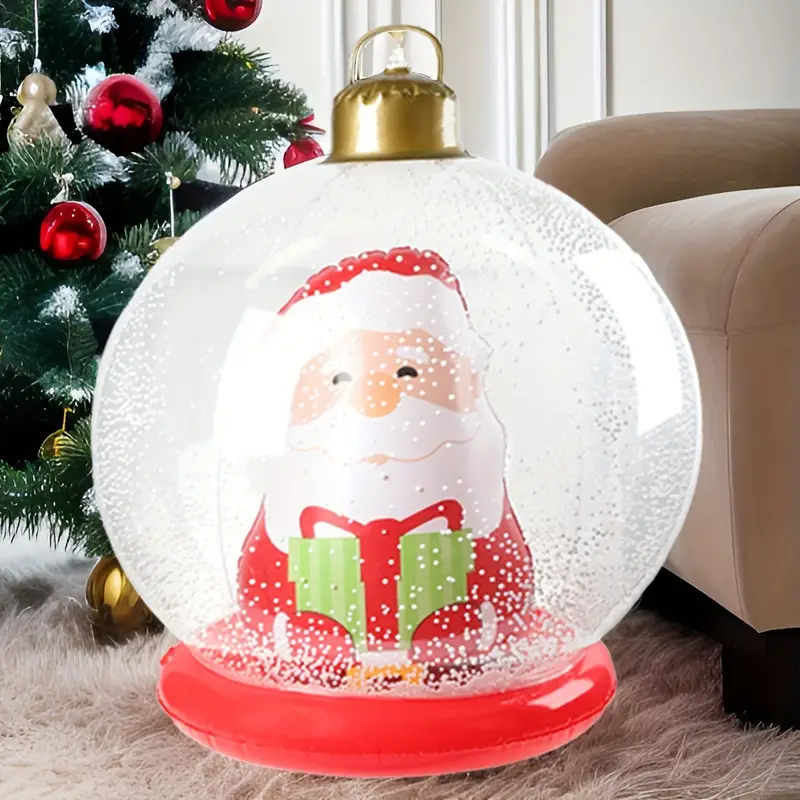 Giant inflatable Christmas decorations - PVC snow globes, Santa ...