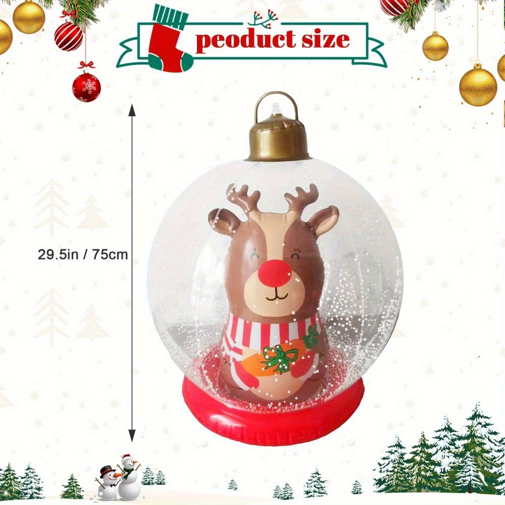 Giant inflatable Christmas decorations - PVC snow globes, Santa ...