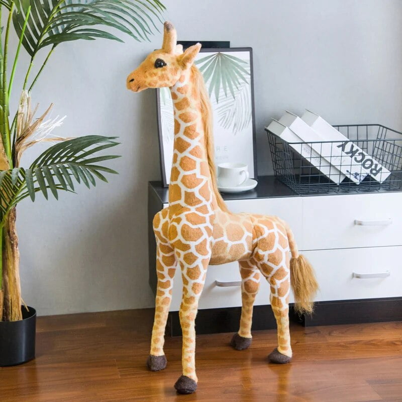 Giant size Simulation Giraffe Plush Toys Cute Stuffed Animal Soft Real ...