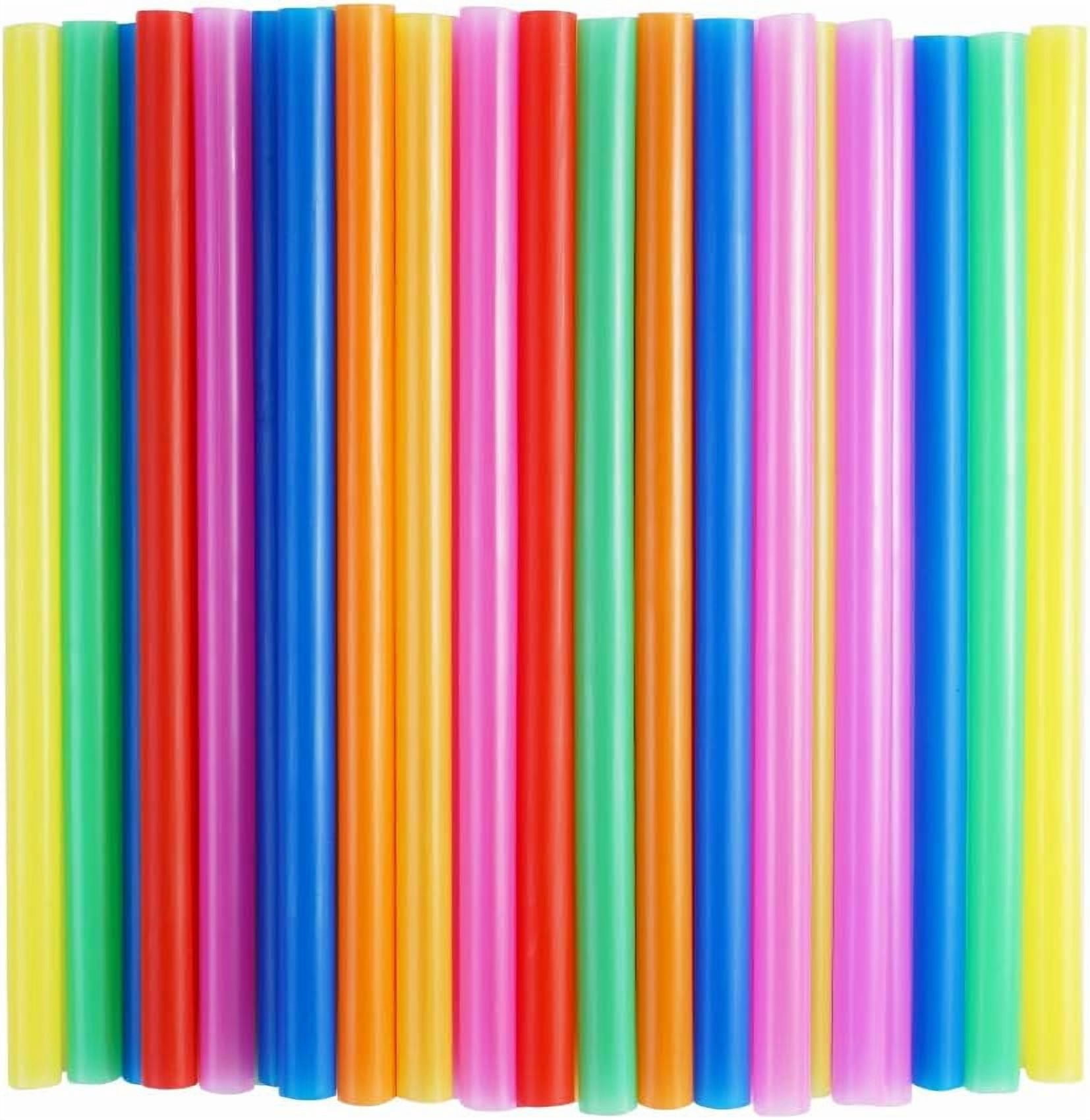 Giant smoothie straws, colorful disposable wide mouth large straws ...