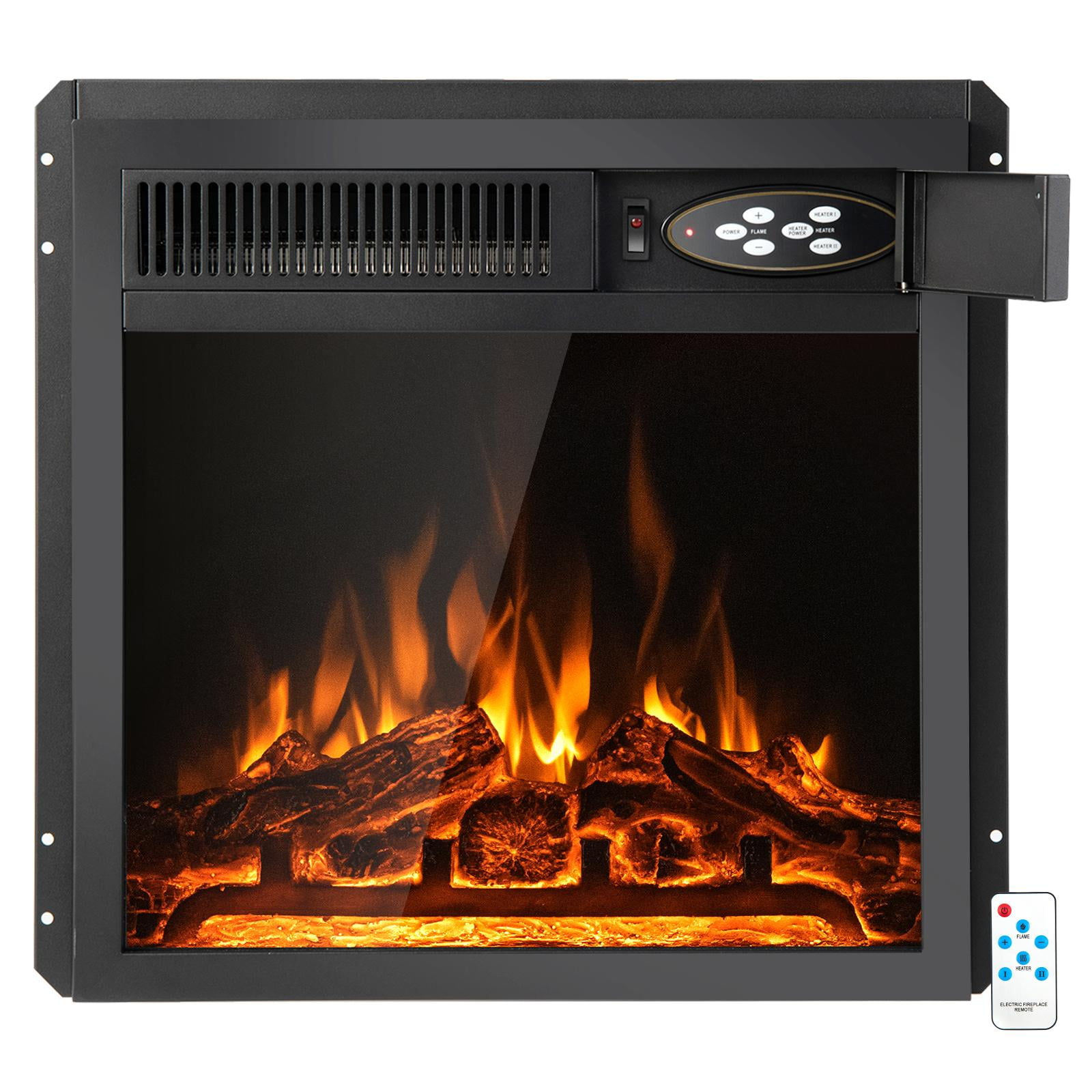 Giantex 18" Electric Fireplace Insert, 5100 BTU Recessed Freestanding ...