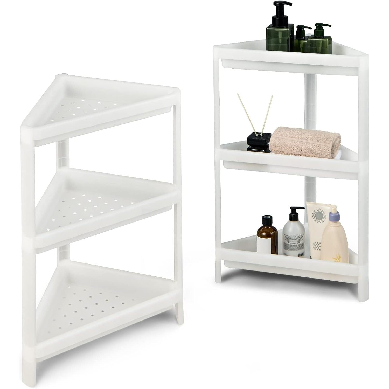 Giantex 2 Pack Corner Shelf Stand, 3-Tier Detachable Floor Corner ...