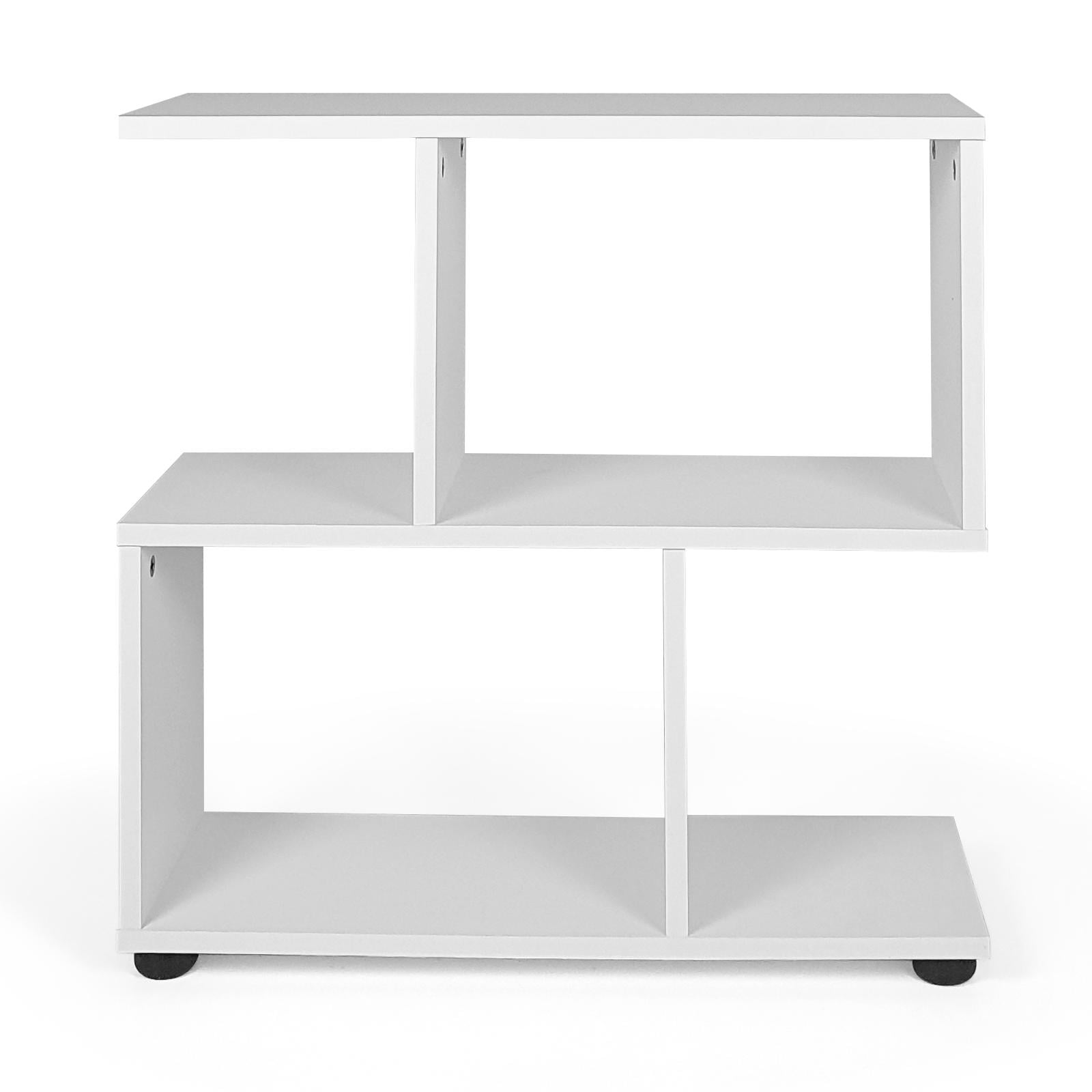 Giantex 2-Tier Irregular Storage Shelf, Wood Shelving Units w/4 ...