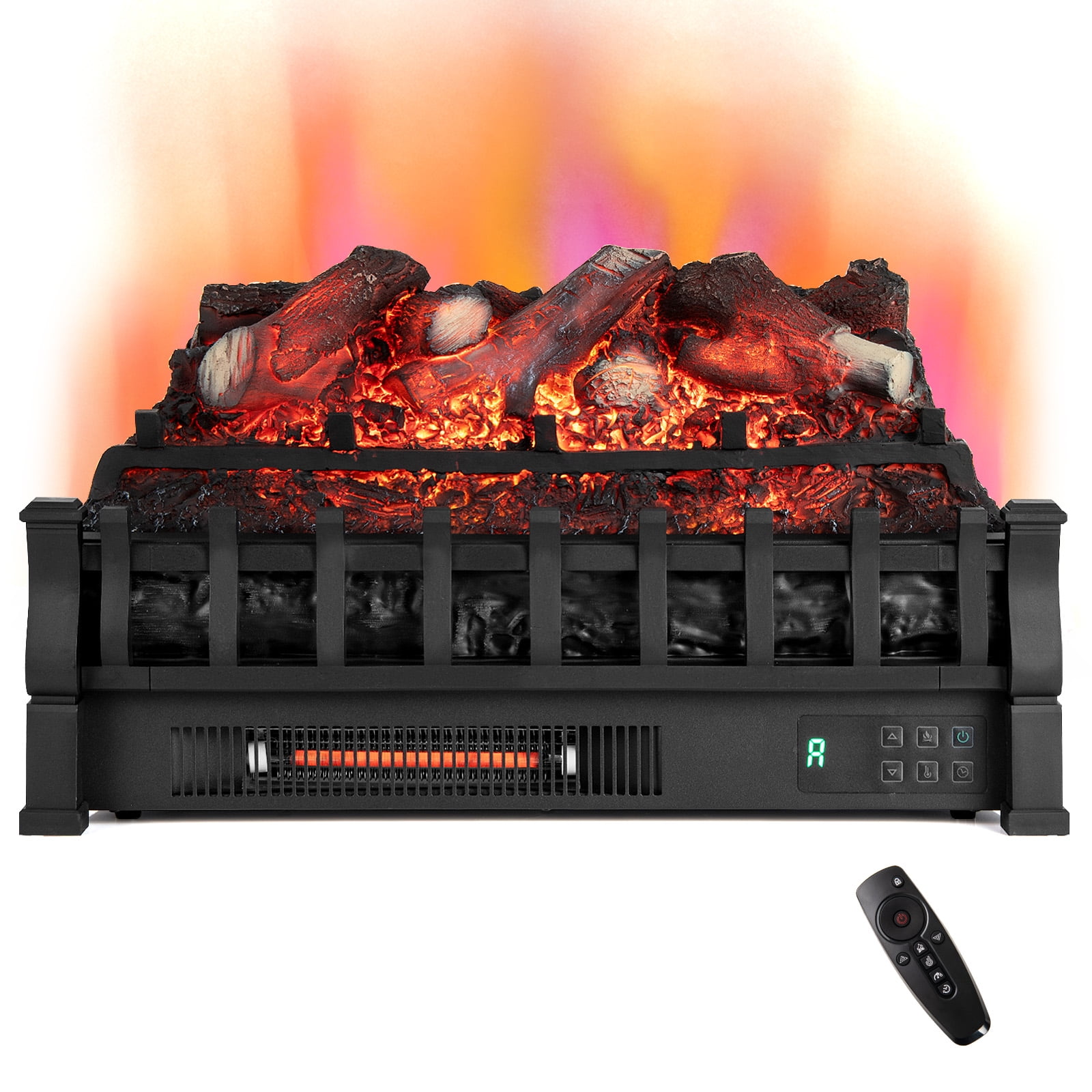 Giantex 23" Infrared Quartz Electric Fireplace, Fireplace Heater Lemon ...