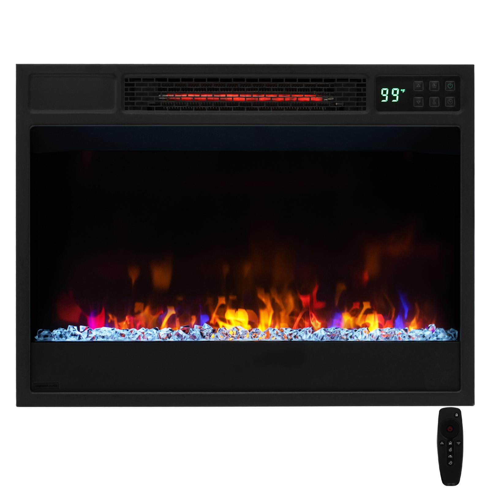 Giantex 23" Infrared Quartz Electric Fireplace Insert, 1500W 5120 BTU ...
