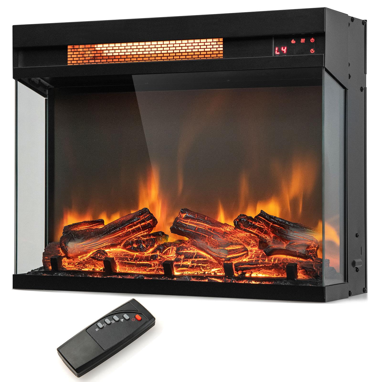 Giantex 23 inch 3-Sided Electric Fireplace Insert w/remote Control ...