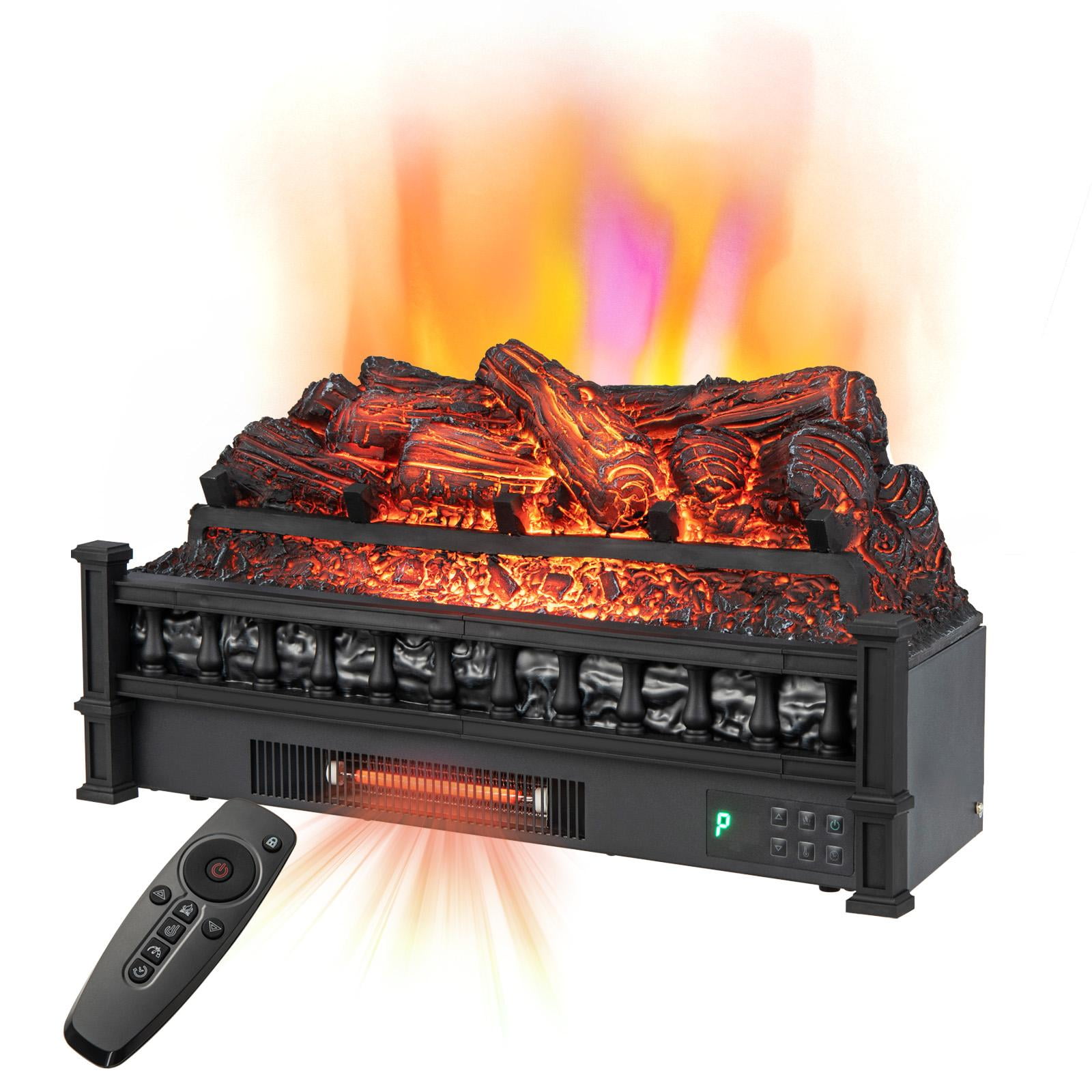 Giantex 26" Electric Fireplace Log Heater, 1500W Infrared Quartz ...