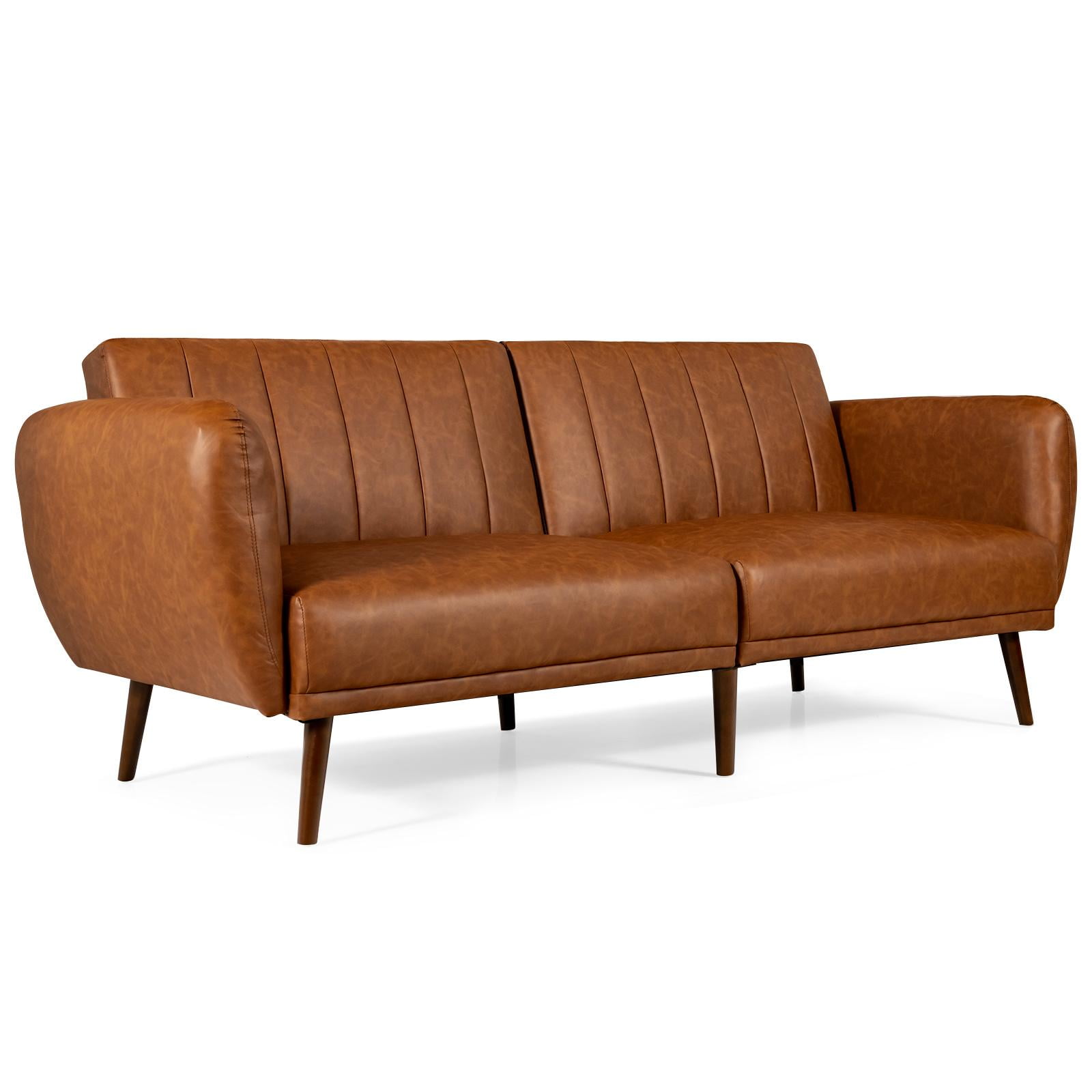 Giantex 3-Seat Sofa Bed, Convertible Futon Sofa w/High-Density Sponge ...