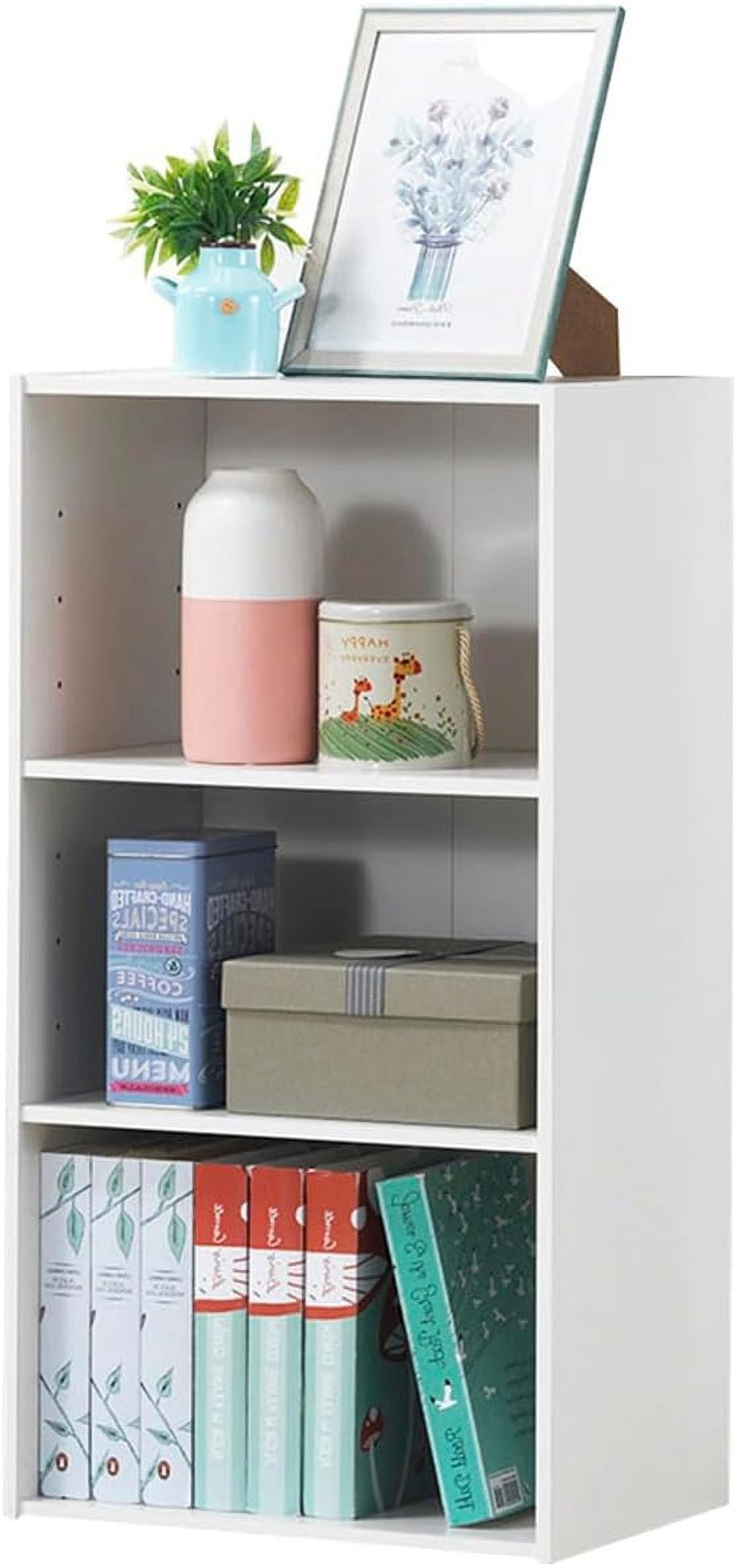 Giantex 3 Shelf Bookcase Book Shelves Open Storage Cabinet Multi ...