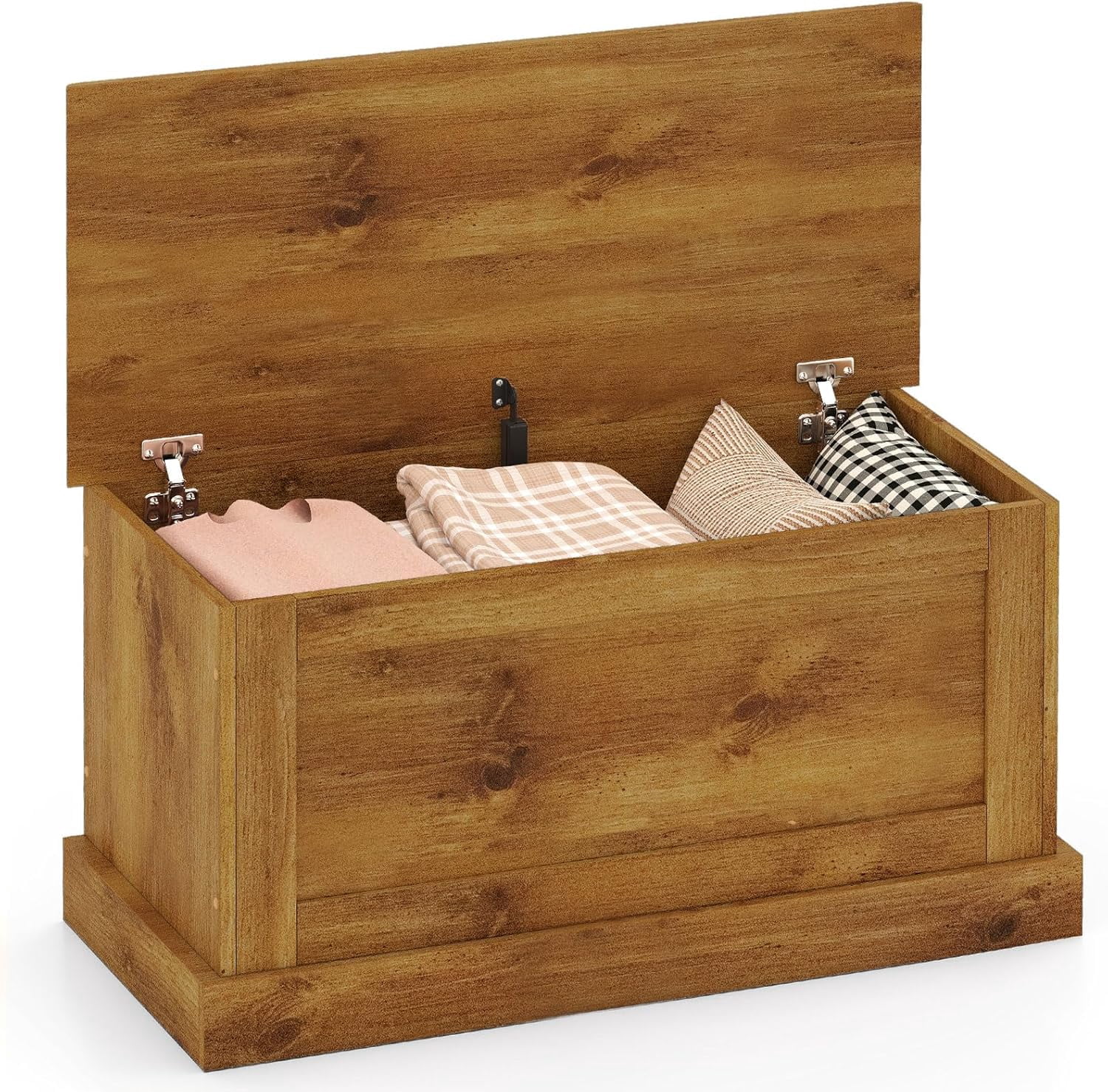 Giantex 35.5-Inches Storage Chest with Safety Metal Hinges, Wooden Flip ...