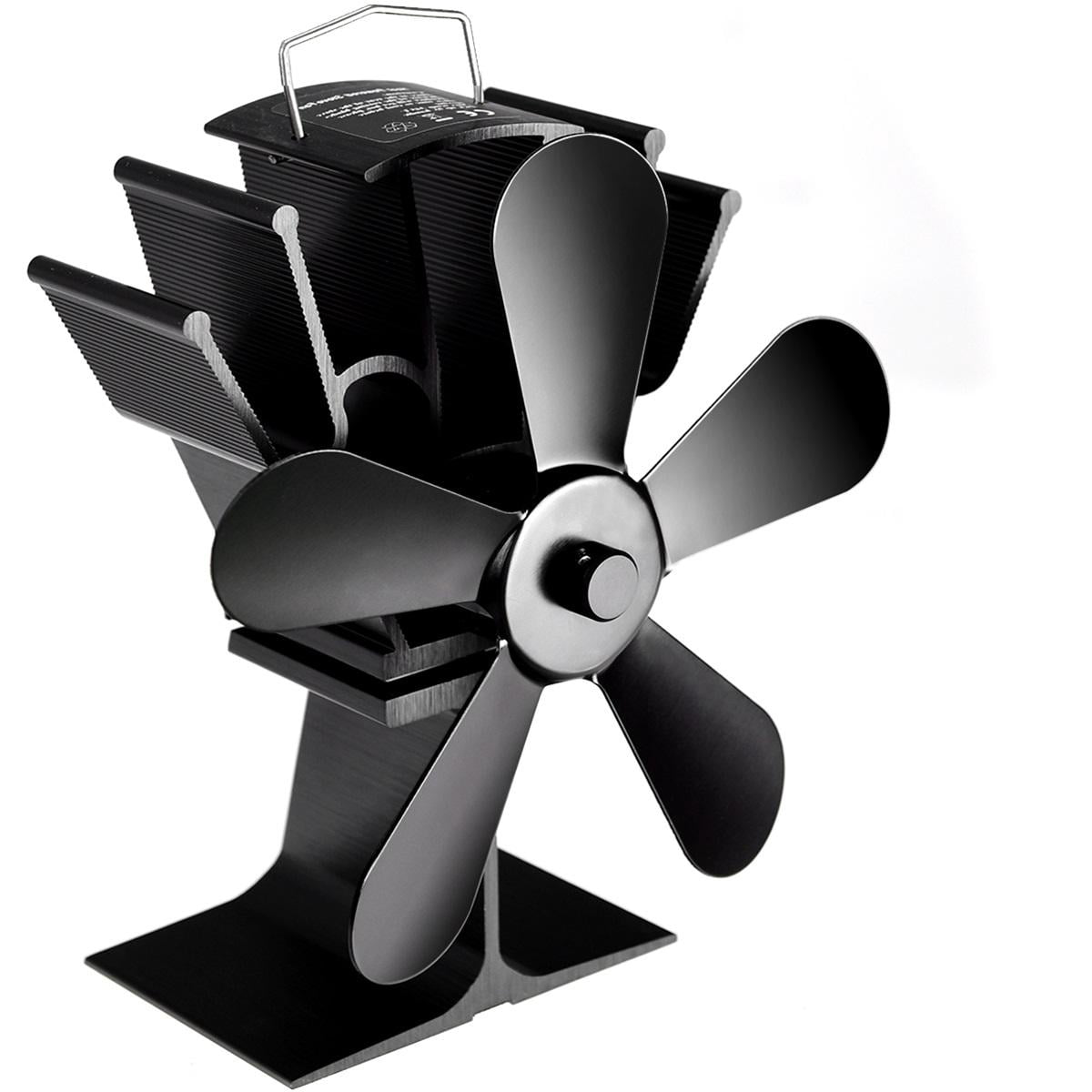 Giantex 5 Blades Wood Burning Stove Fireplace Fan, Multi-Function Heat ...