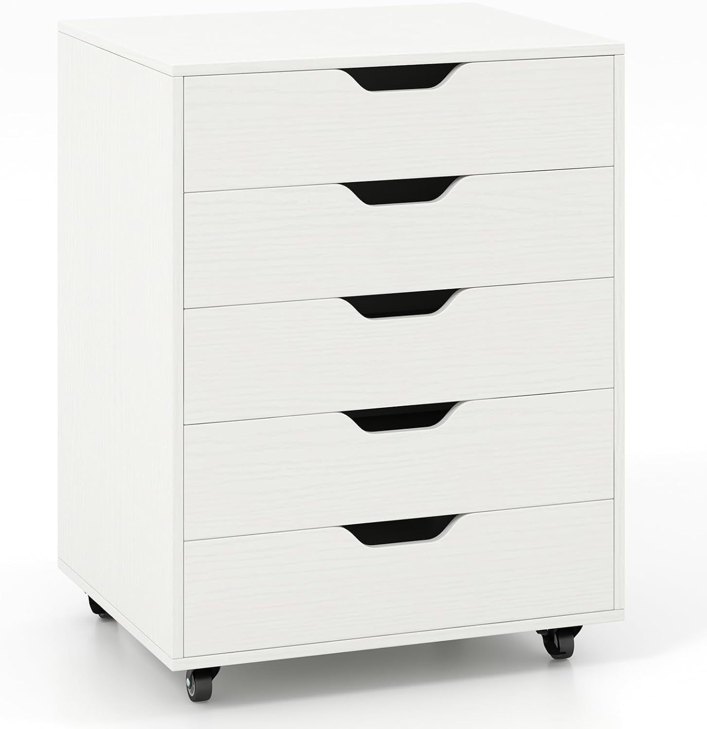 Giantex 5-Drawer Storage Cabinet, Mobile File Cabinet with Drawers ...