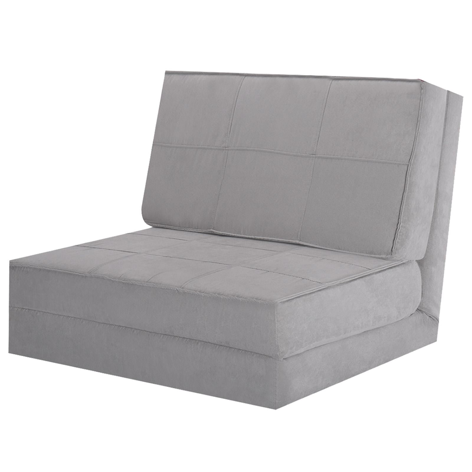 Giantex Polyester 3 in 1 5 Position Adjustable Folding Sofa, Gray ...