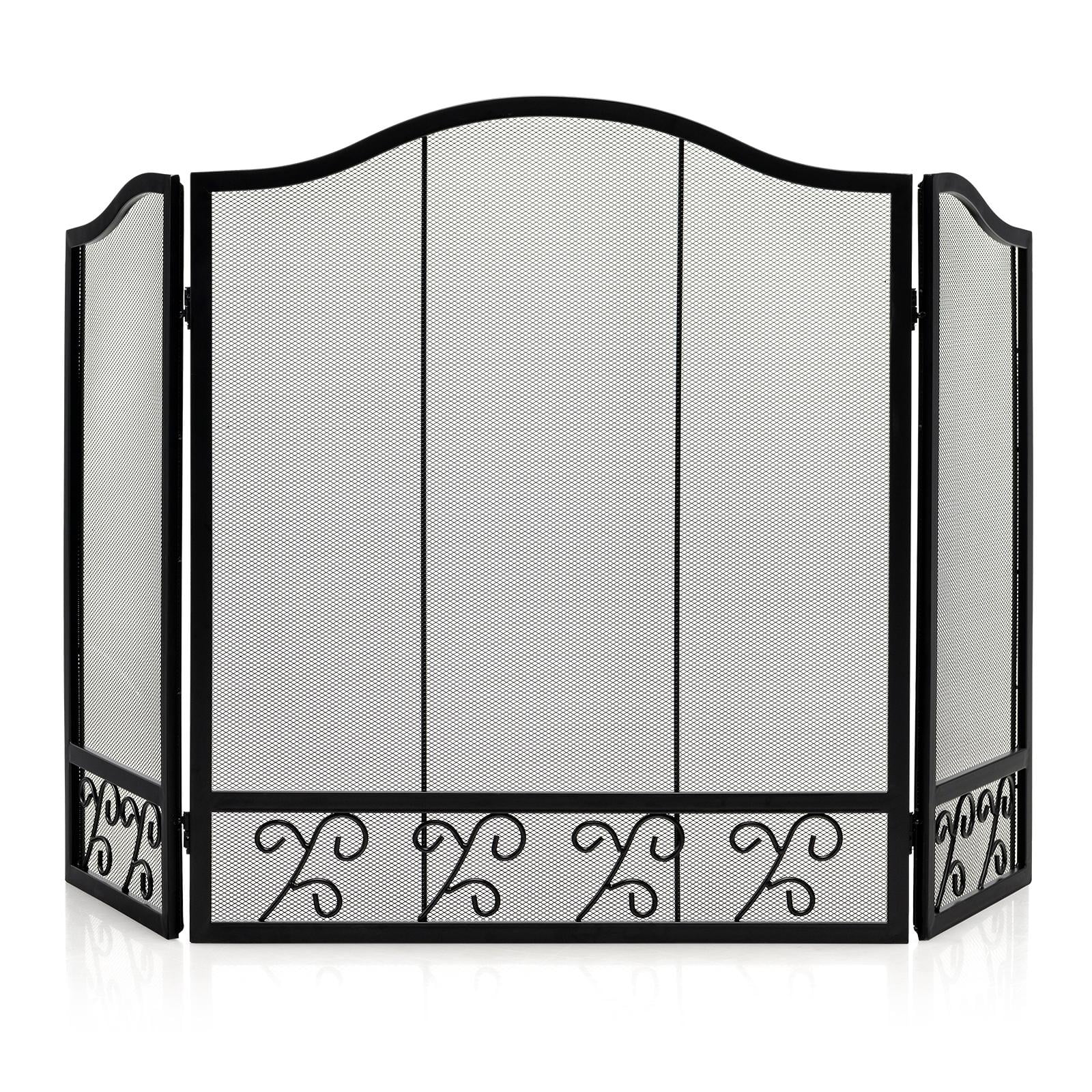 Giantex 50 x 31 Inches 3-Panel Heat-Resistant Metal Mesh Fireplace ...