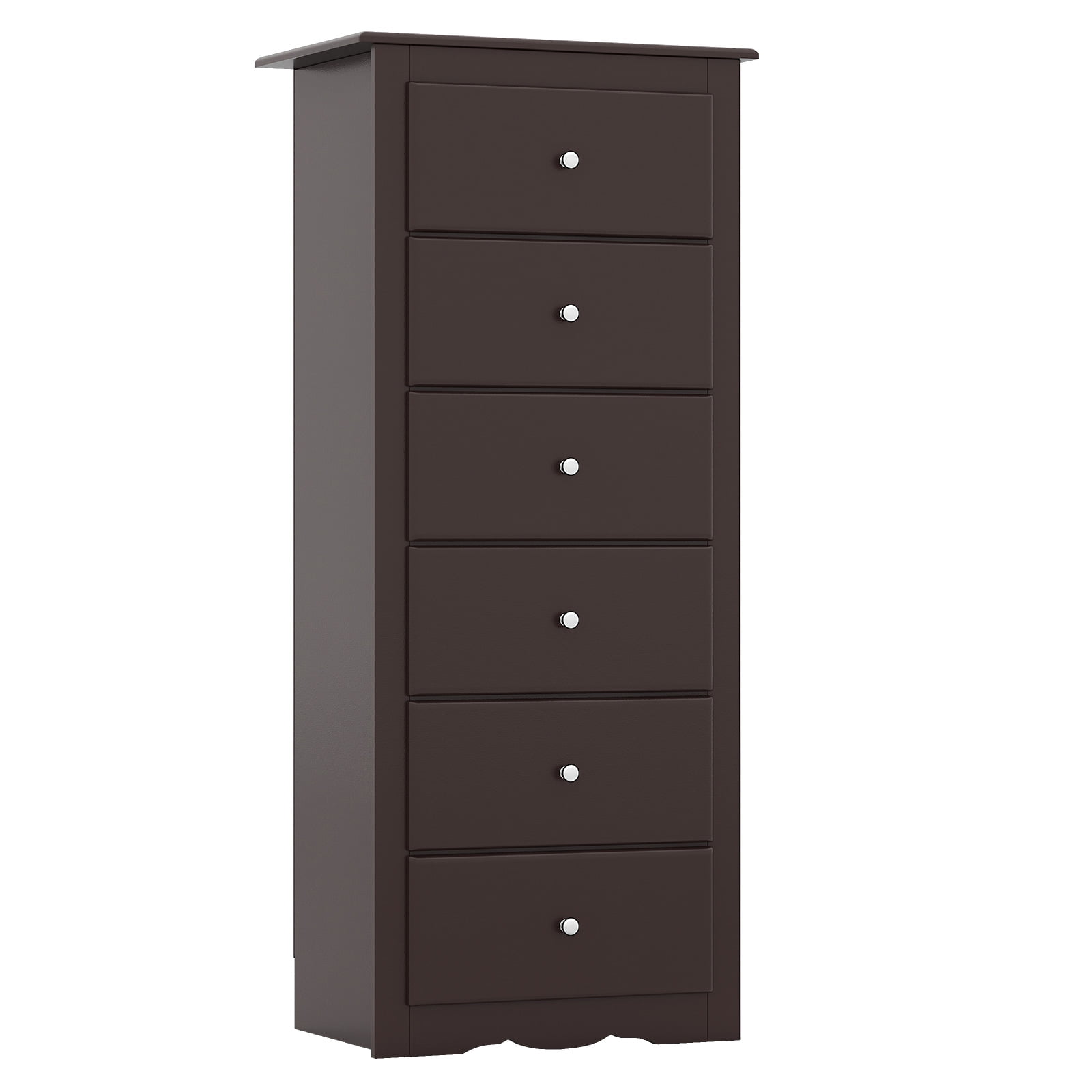 Giantex 6 Dresser Chest, Free Standing Wooden Storage Cabinet, Tall ...