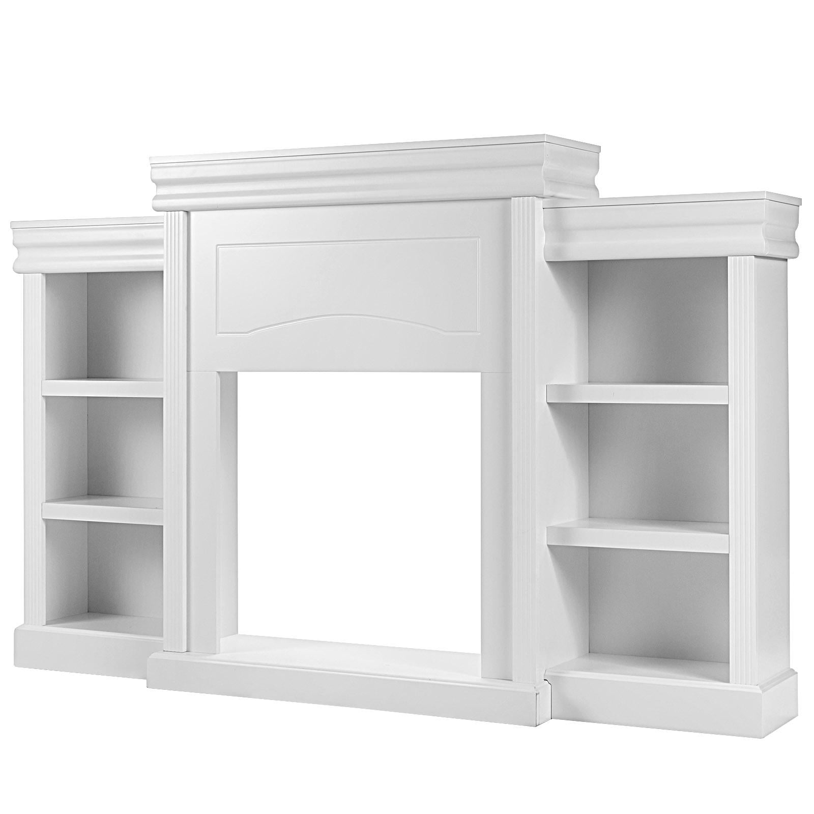 Giantex 70" Freestanding Mantel Stand, Modern Media Fireplace Cabinet ...