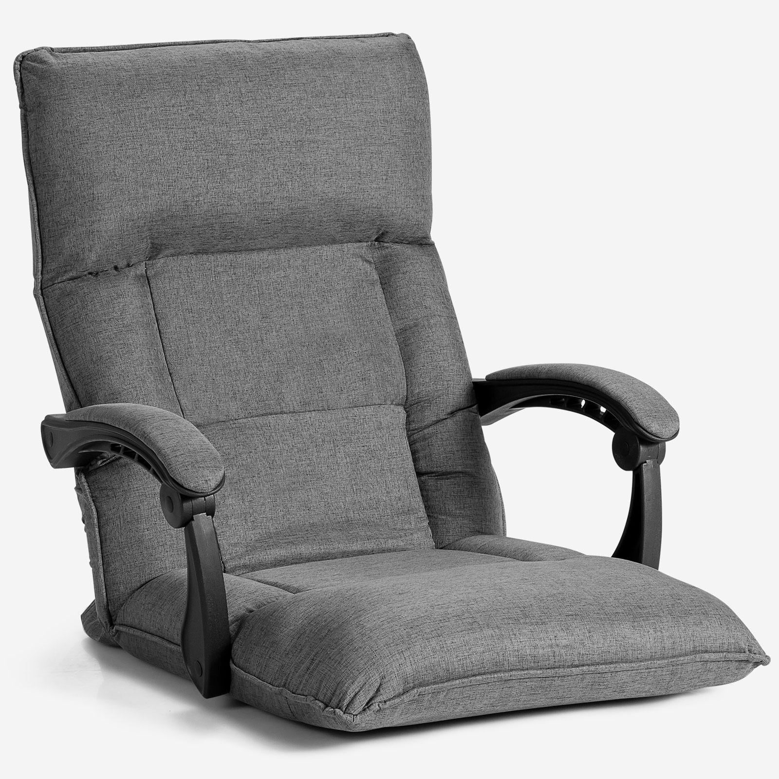 Giantex Adjustable Floor Chair, 14-Position Recliner with Headrest and ...