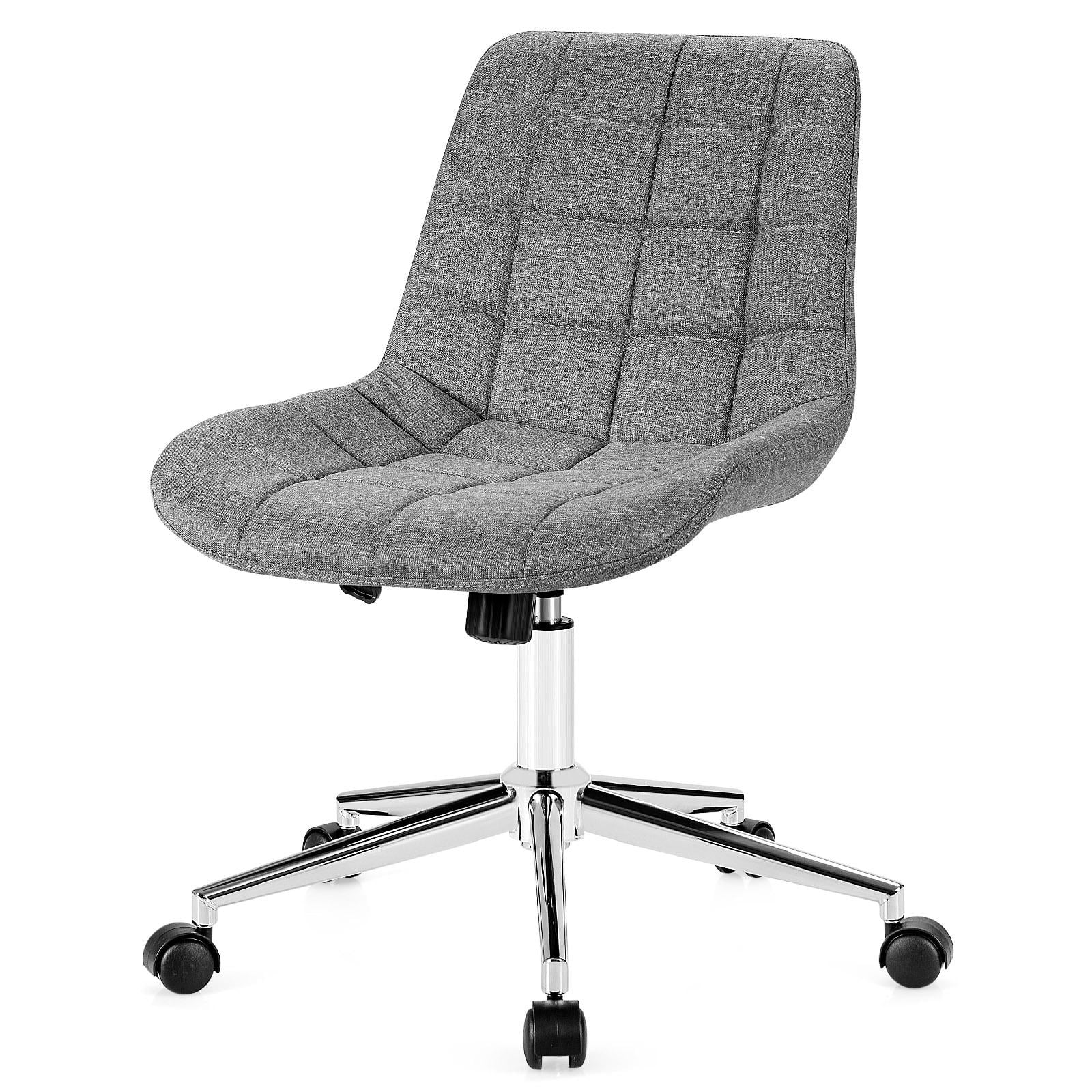 Giantex Armless Office Chair, Mid Back Ergonomic Computer Task Chair w ...