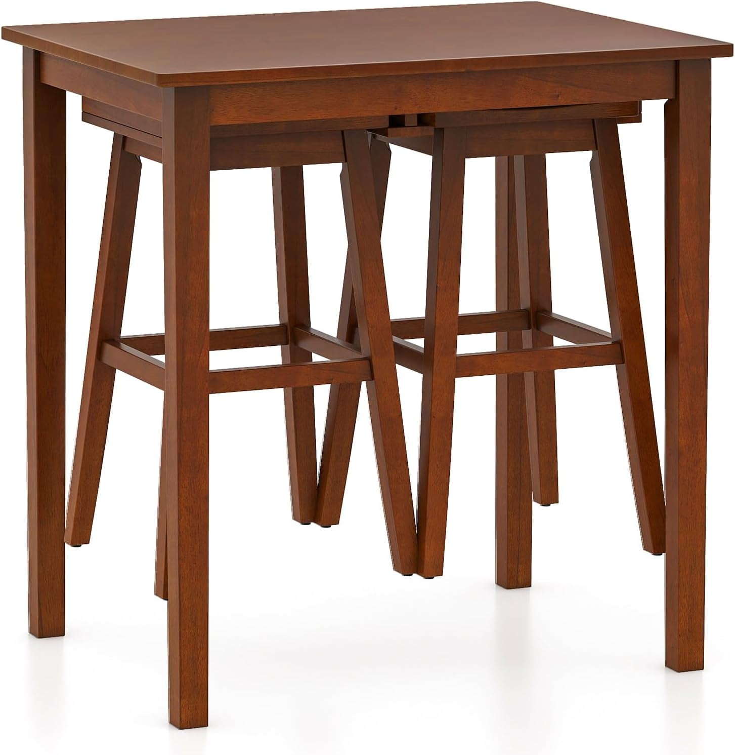 Giantex Bar Table and Chairs Set - 3-Piece Counter Height Dining Table ...