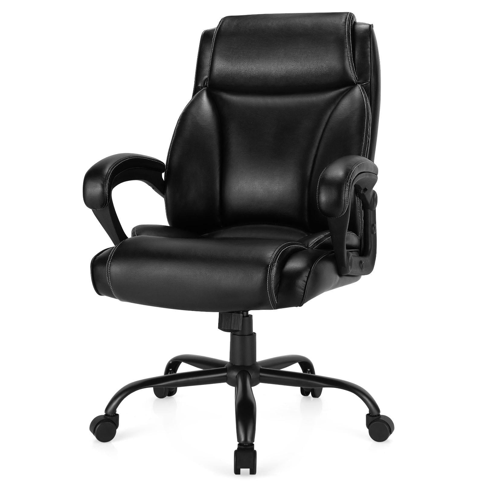 Giantex Big & Tall Office Chair, rgonomic Computer Chair w/Adjustable Height, Thick Padding ...