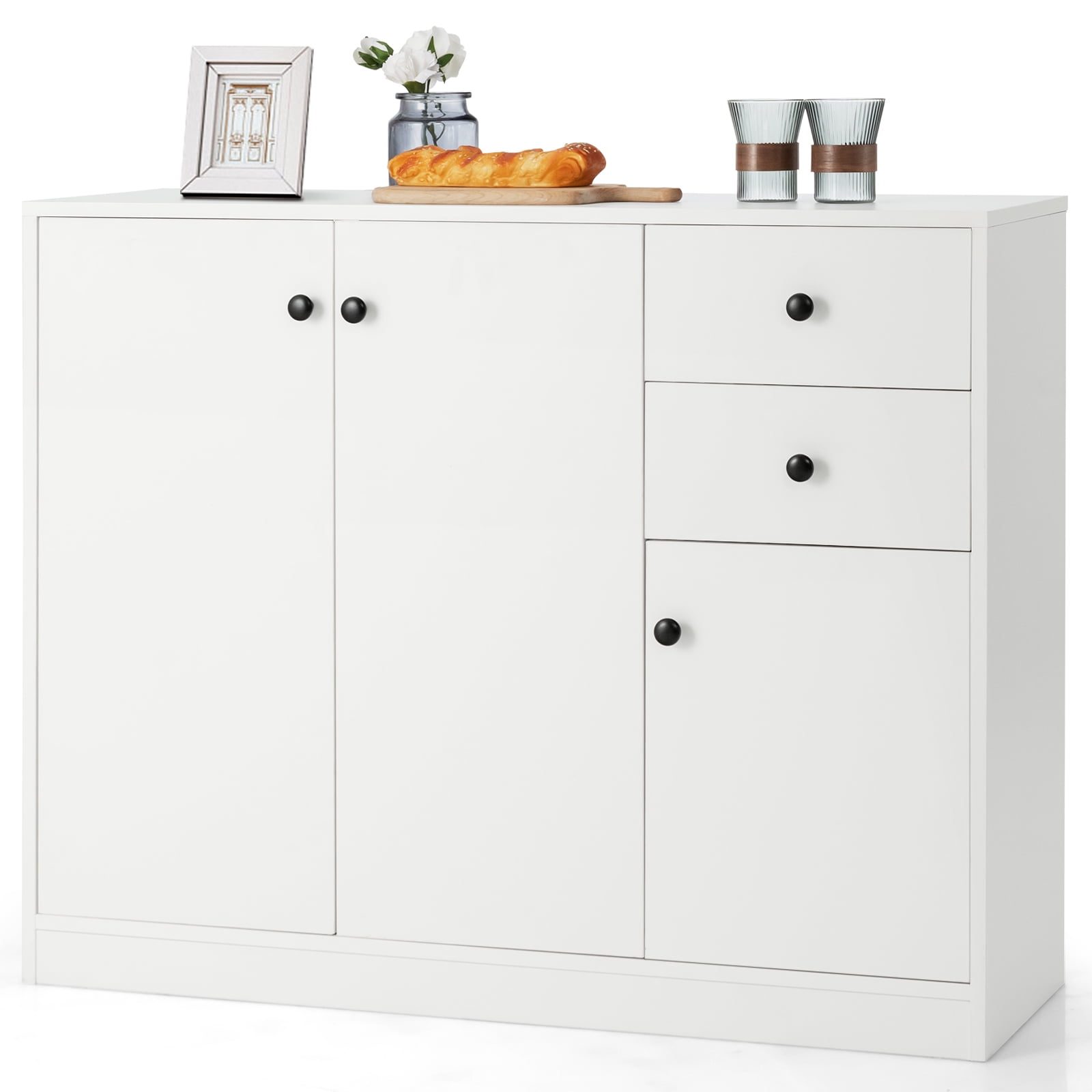 Giantex Buffet Cabinet, Kitchen Sideboard w/Adjustable Shelves, Pantry ...