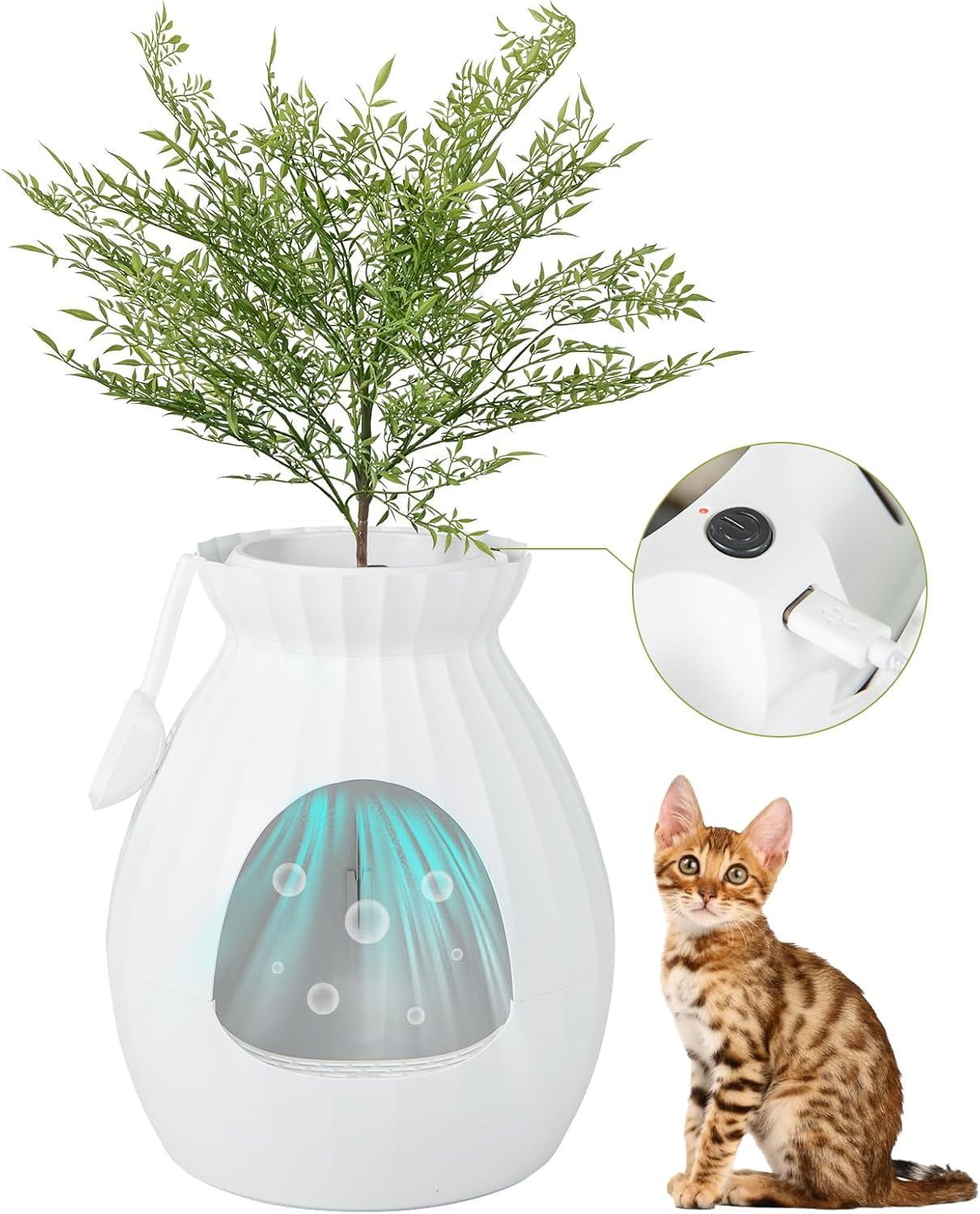 Giantex Cat Litter Box Plant - Hidden Litter Box Furniture with ...