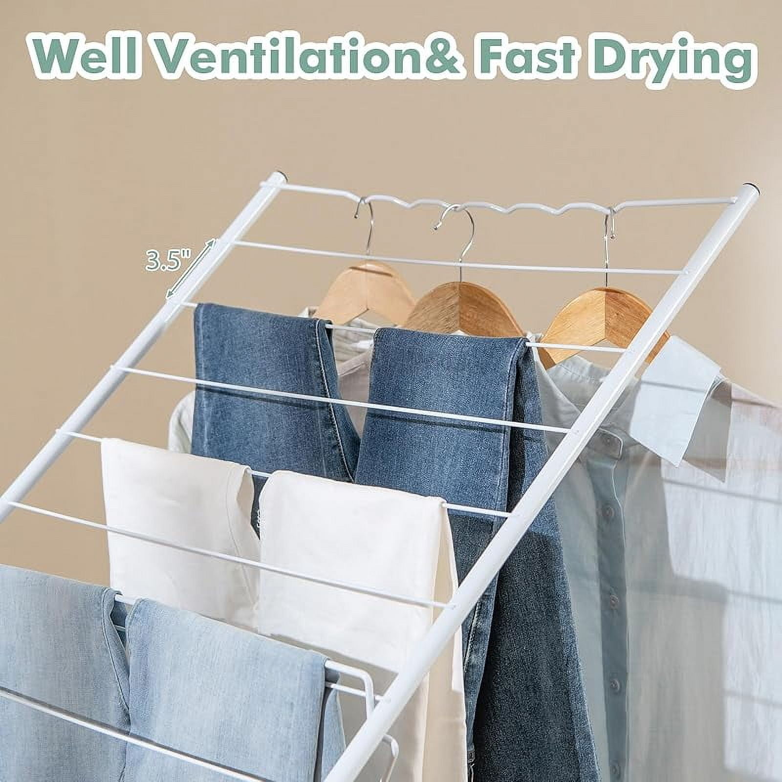 Giantex Clothes Drying Rack, Foldable Laundry Drying Rack with 33 ...