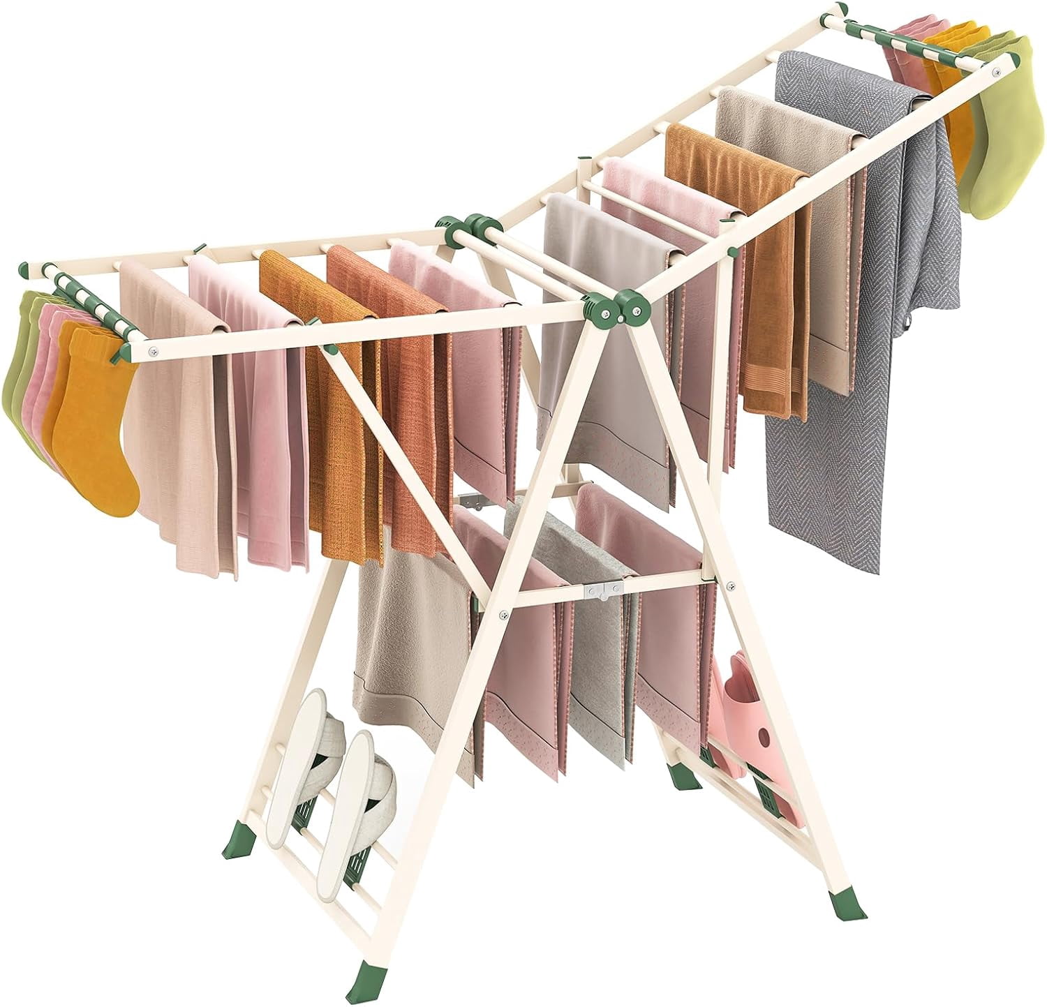 Giantex Clothes Drying Rack, Foldable Metal Laundry Drying Rack with ...