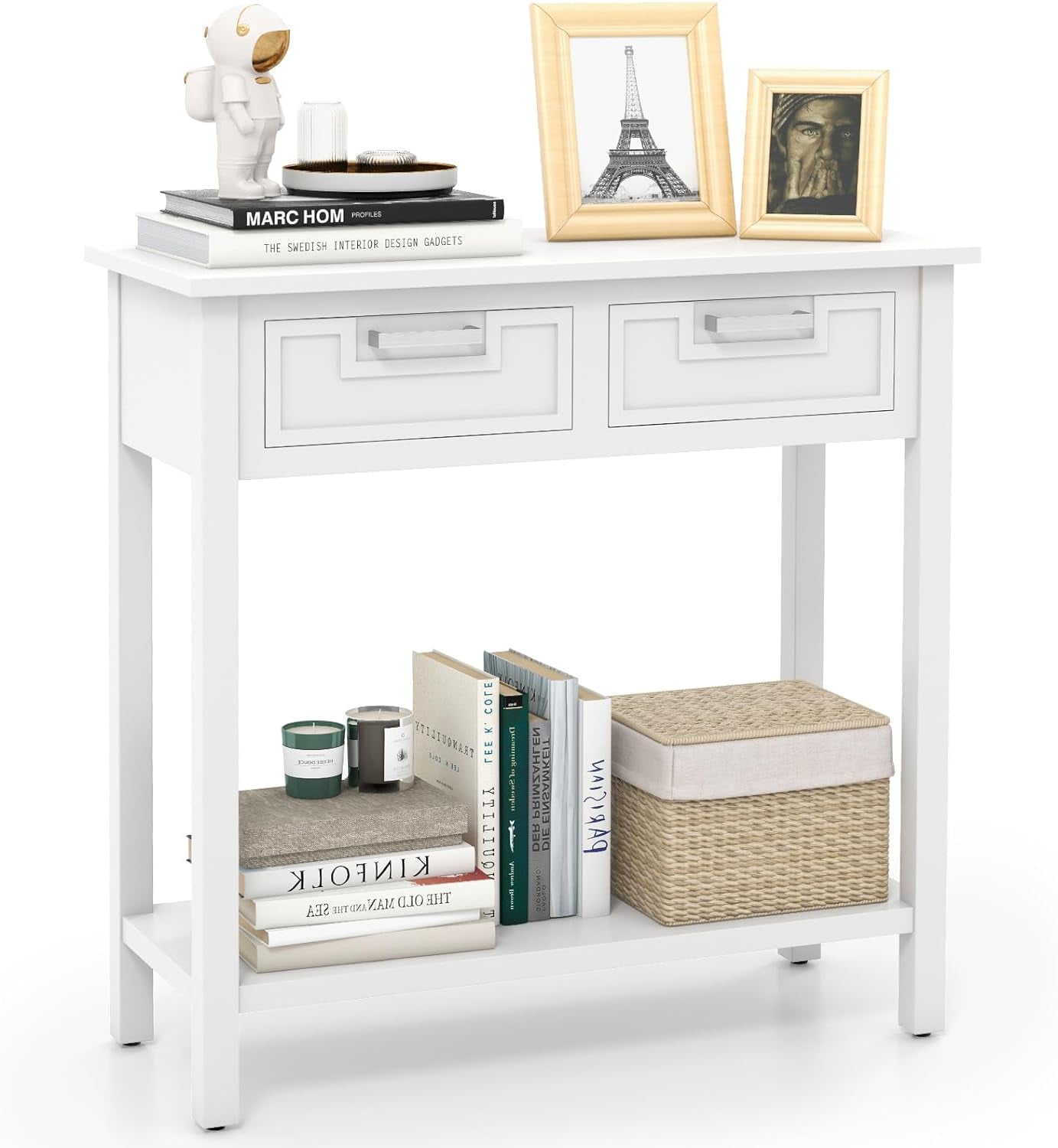 Giantex Console Table with Drawers, Entry Table, Narrow Sofa Table with ...