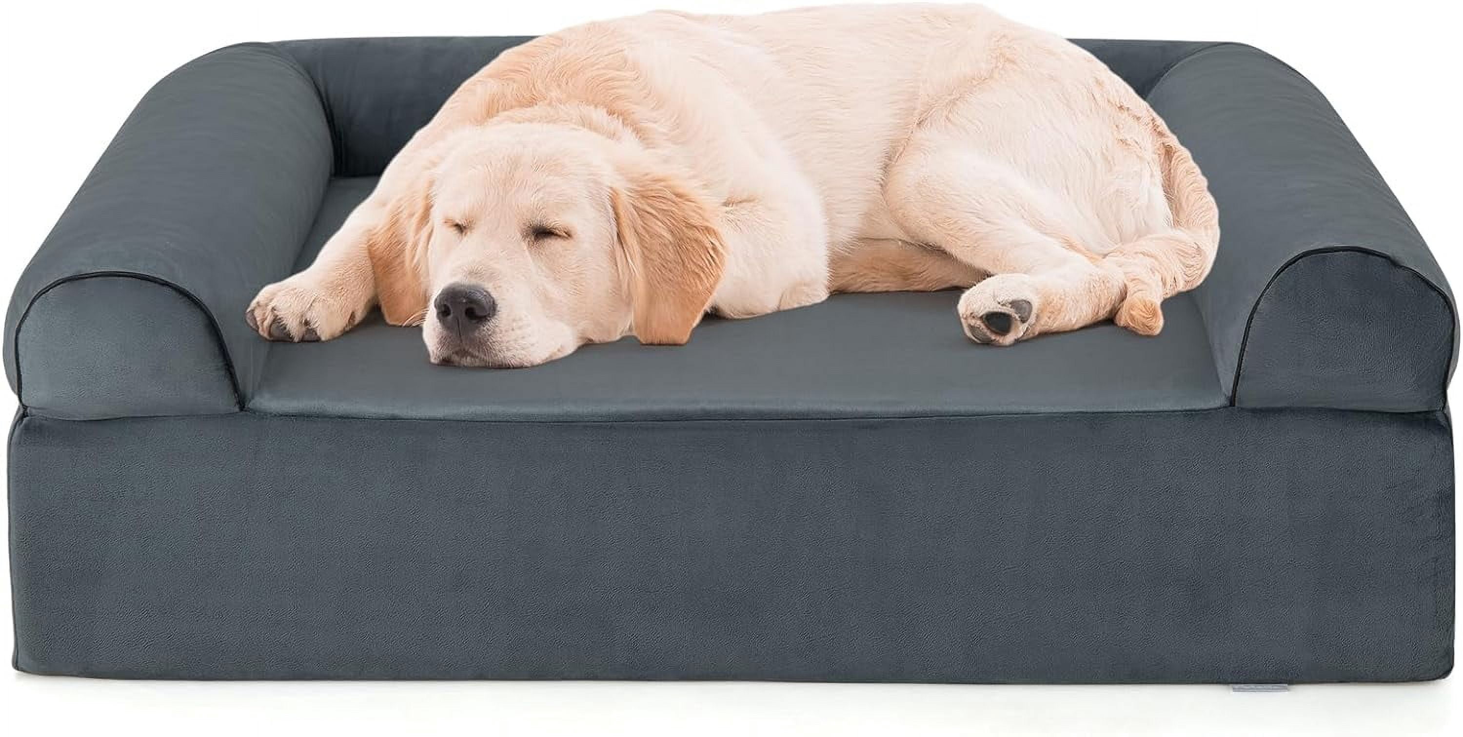Giantex Cooling Gel Dog Bed for Large Dogs, 40" L Memory Foam Dog Sofa ...