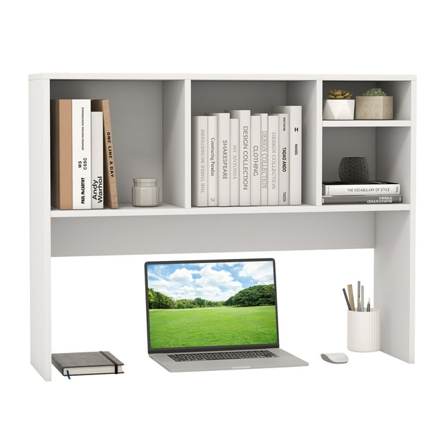 Giantex Desk Hutch, 2-Tier Desktop Organizer Shelf for Computer Desk ...