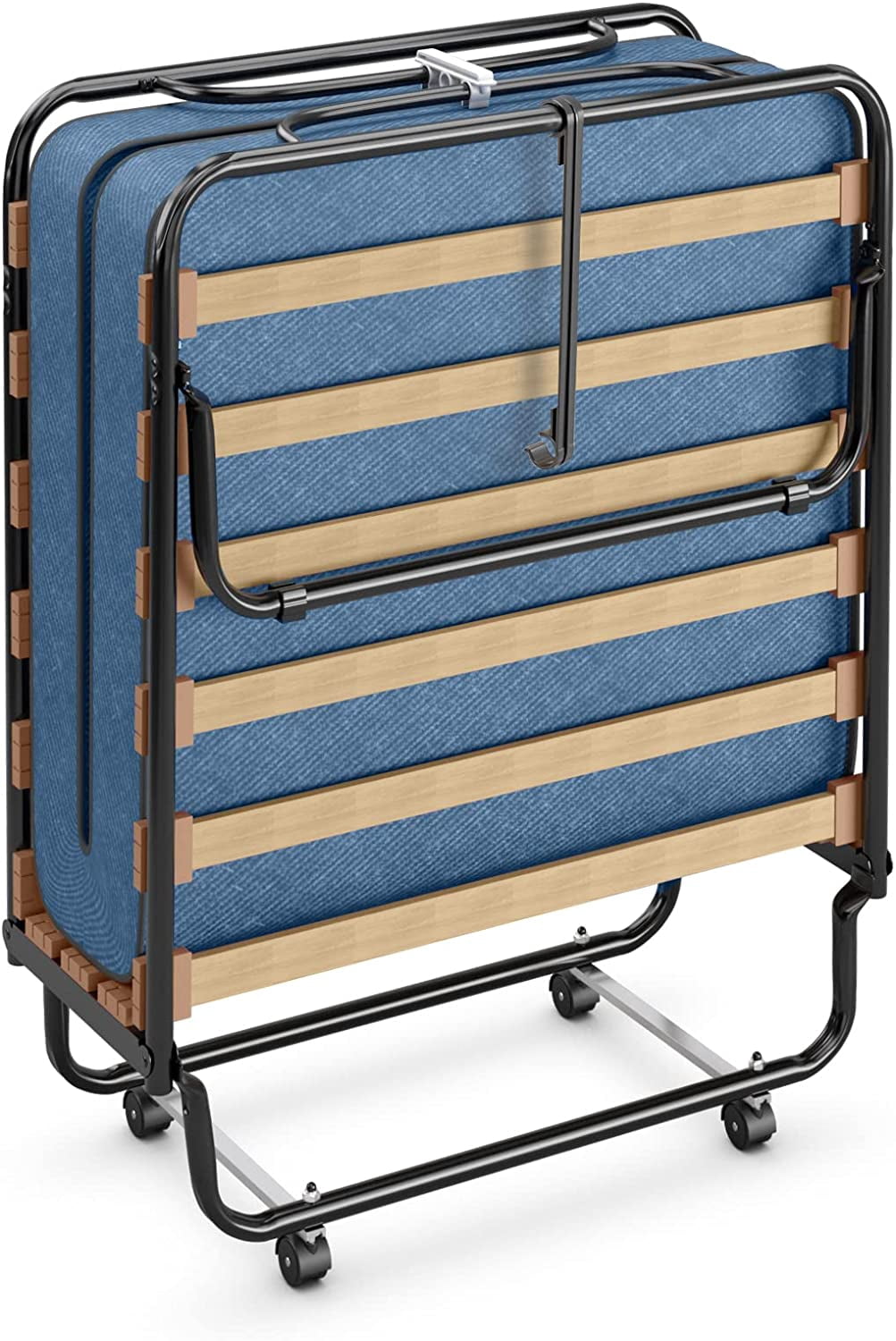 Giantex Folding Bed with Mattress, Rollaway Guest Bed w/ 4 Inch Memory ...