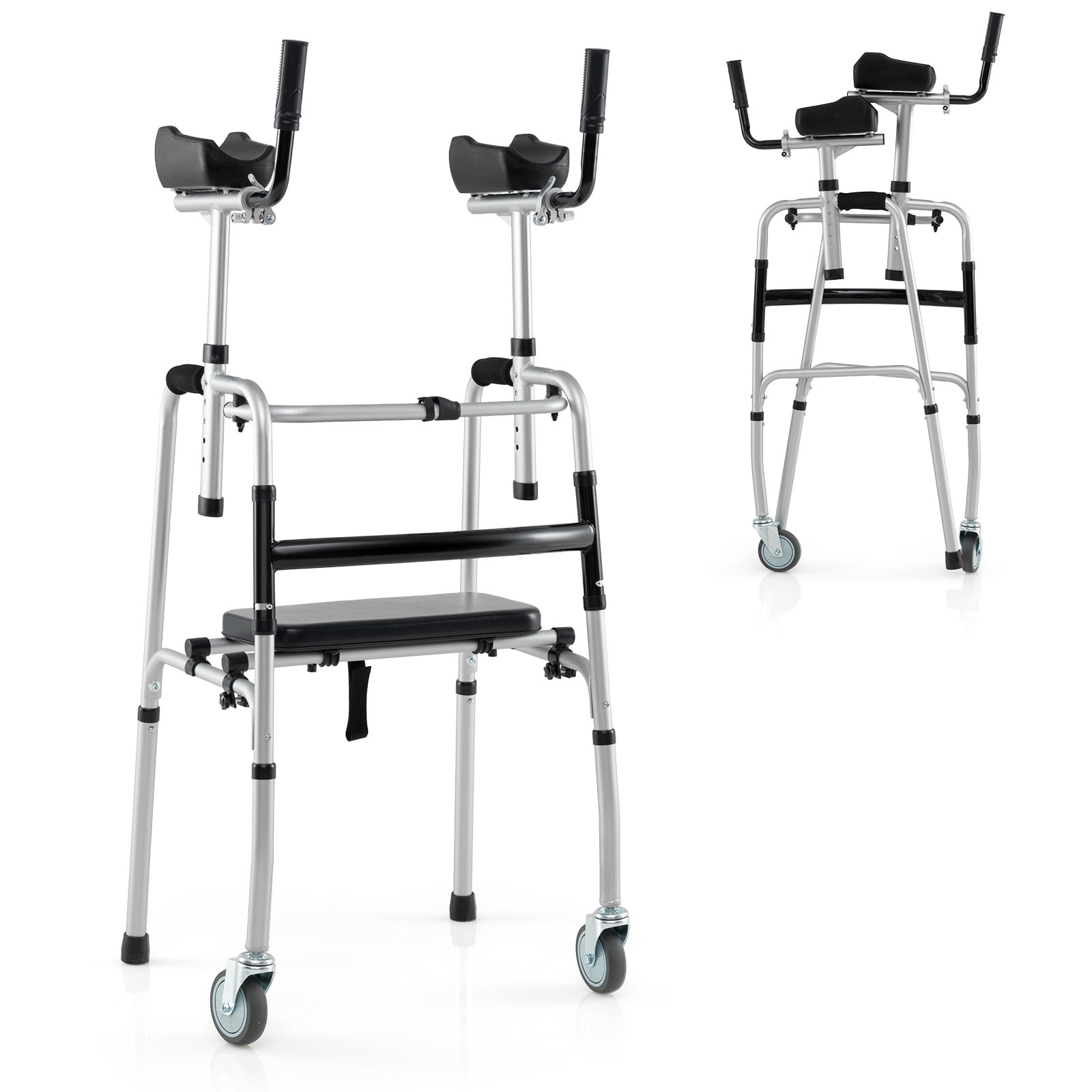 Giantex Folding Walker, 450 Lbs Foldable Standard Walker, Lightweight ...