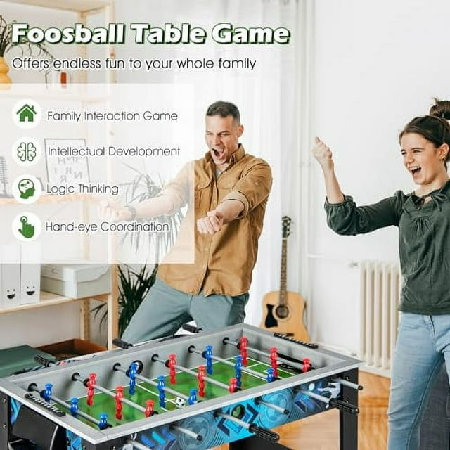 Giantex Foosball Table, 37.5" Foosball Table Adult Size, with 2 Balls ...