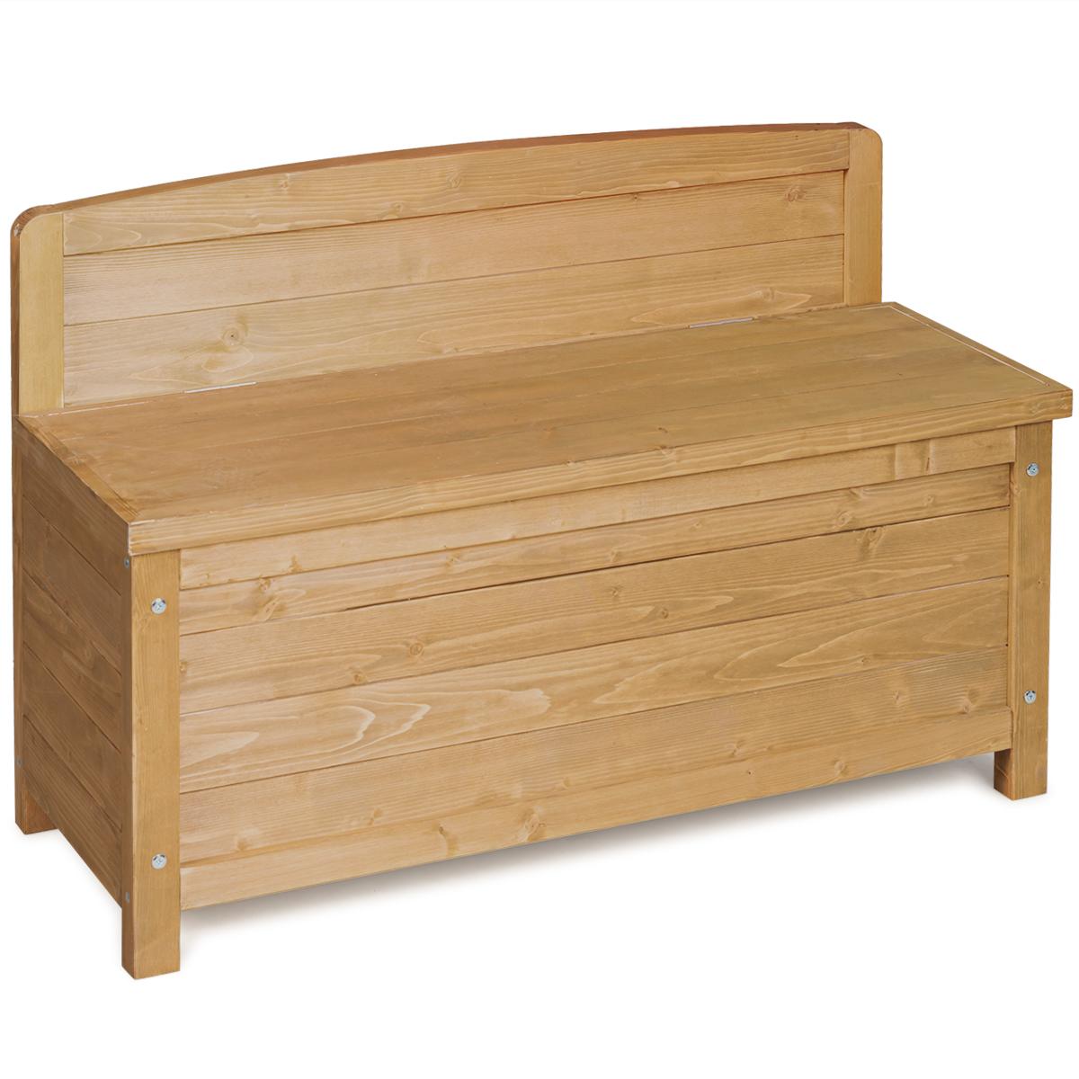 Giantex Gallon Wooden Storage Bench, Deck Storage Box Bench, Storage ...