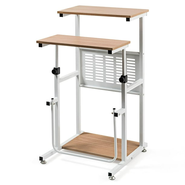 Giantex Height Adjustable Standing Desk, Laptop Desk w/Footrest ...