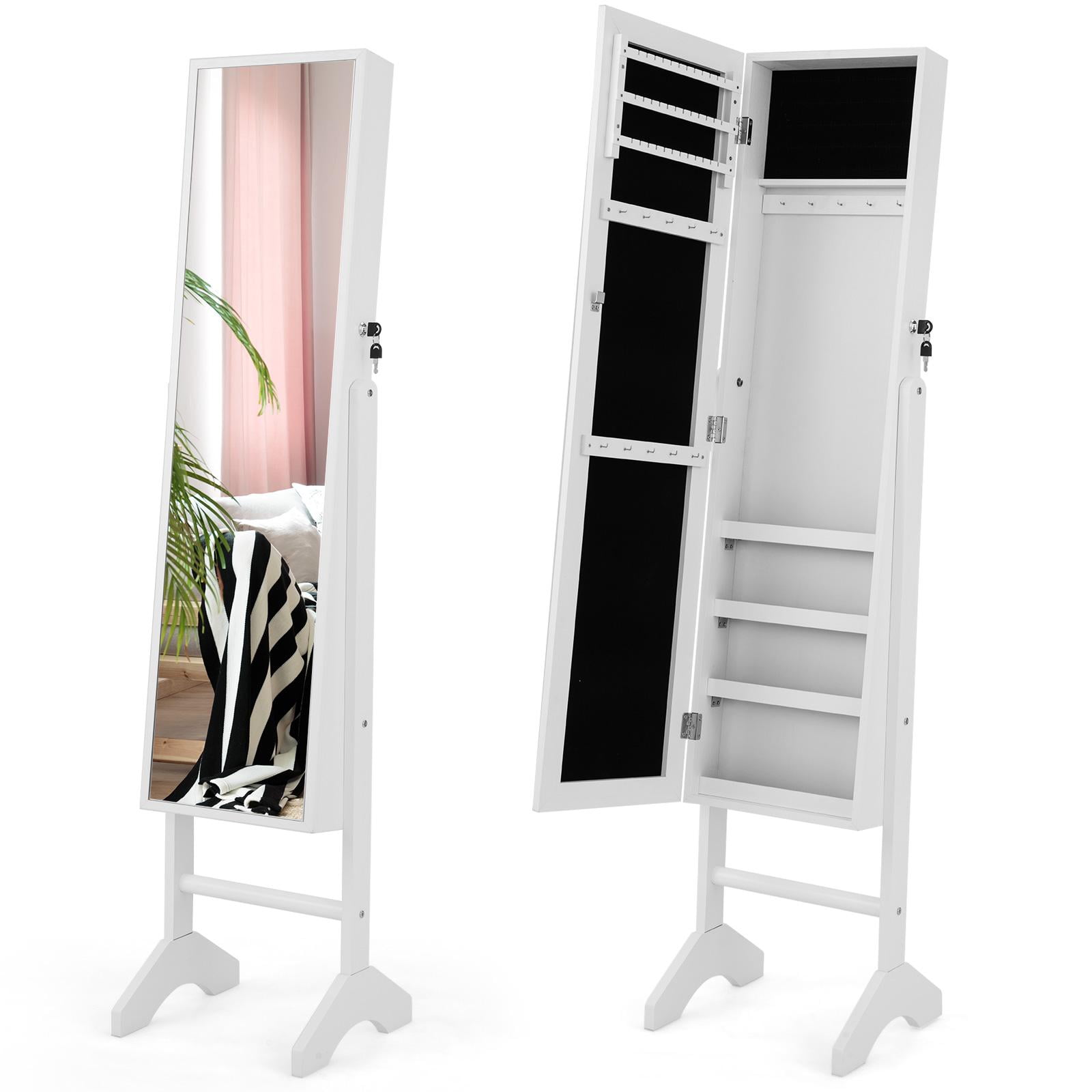 Giantex Jewelry Organizer, Standing Jewelry Armoire Cabinet, Stand up ...