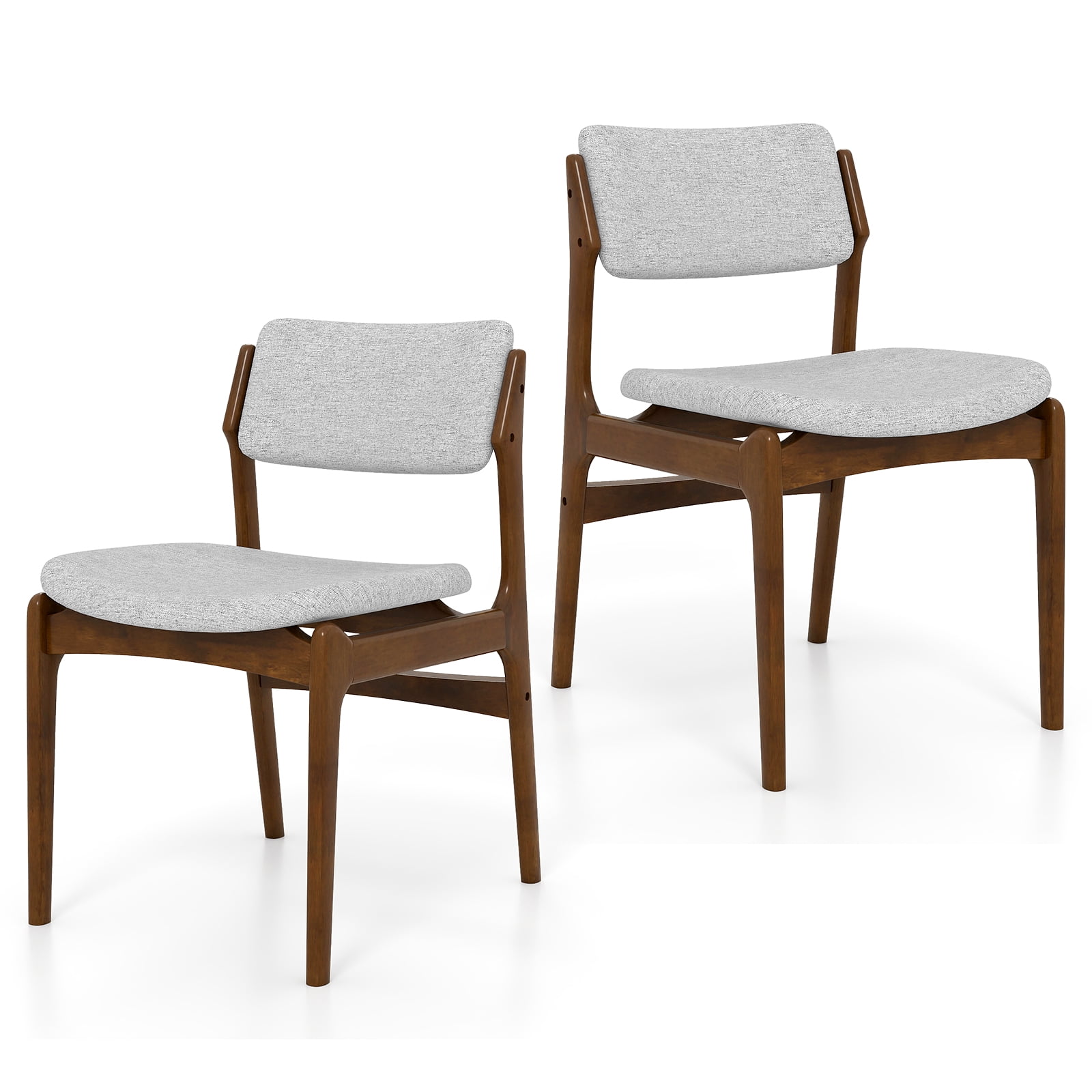 Giantex Modern Upholstered Dining Chairs Set of 2, Padded Kitchen ...