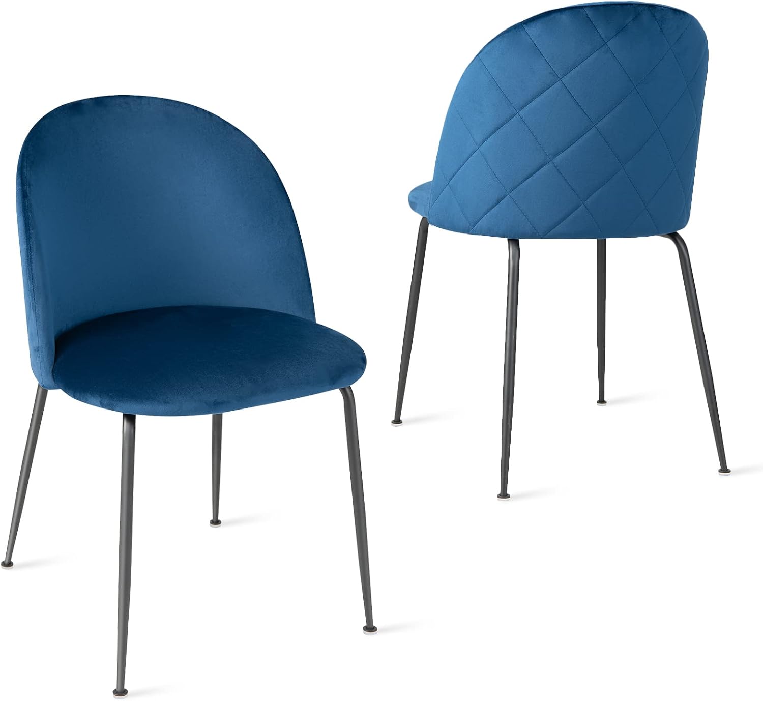 Giantex Modern Velvet Dining Chairs Set of 2 - Comfy Vanity Desk Chair ...