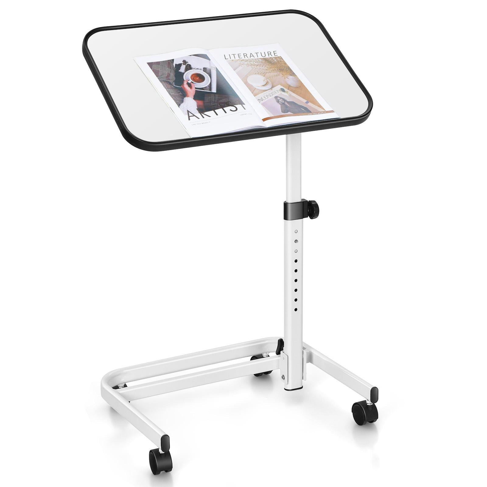 Giantex Overbed Table, Portable Bedside Desk, Adjustable Height, Sofa ...