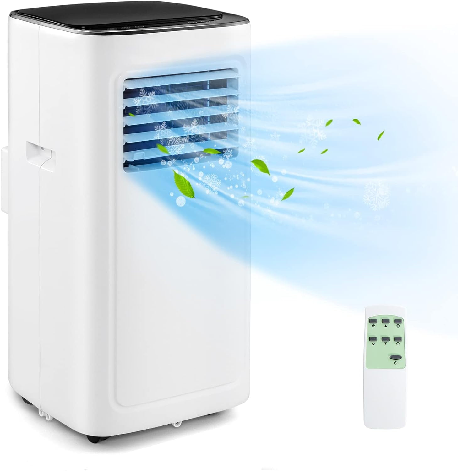 Giantex Portable Air Conditioner 9000 BTU, Portable AC w/uilt-in Dehumidifier, 24H Timer, Smart ...