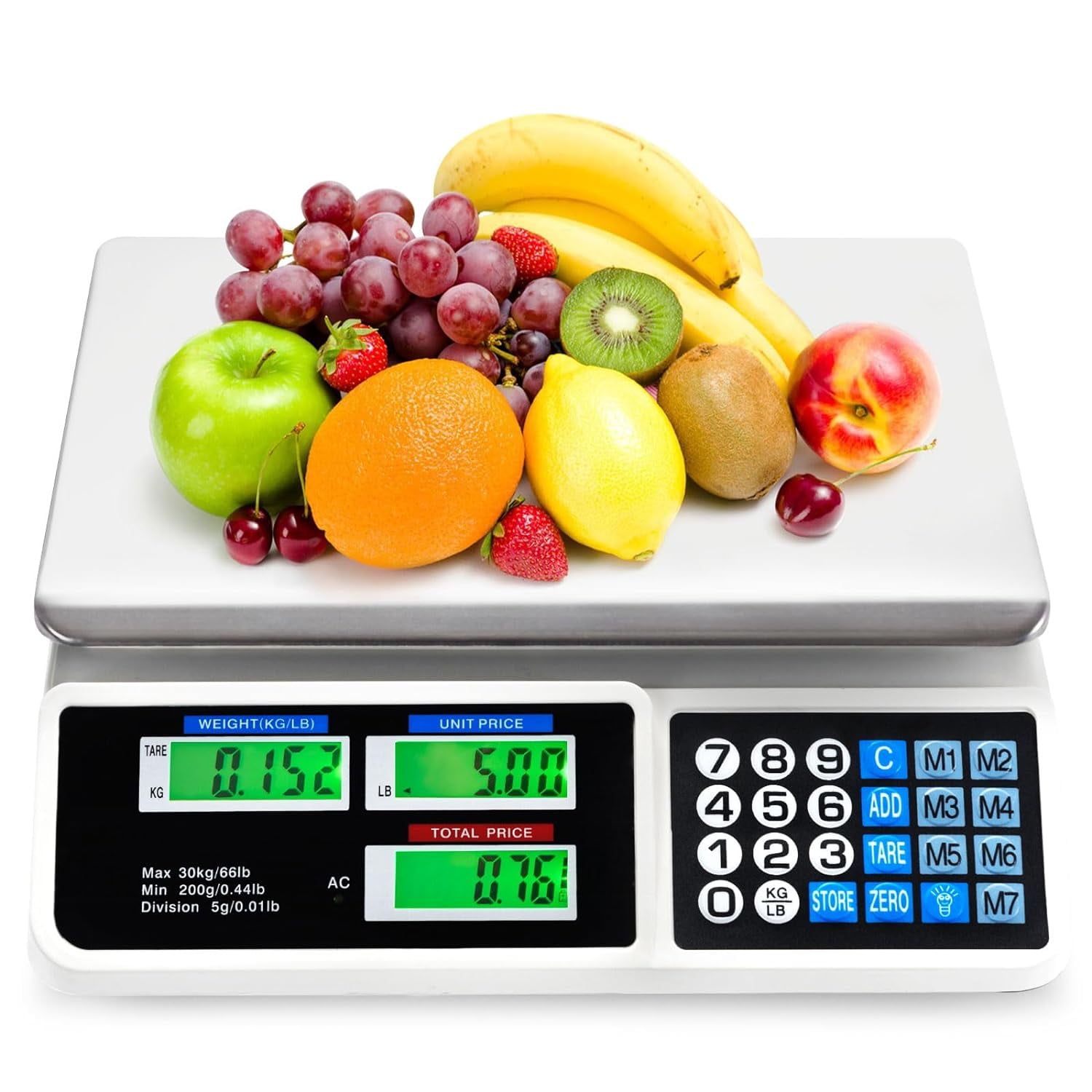 Giantex Price Computing Scale, 66 lbs LCD Digital Commercial Food Meat ...