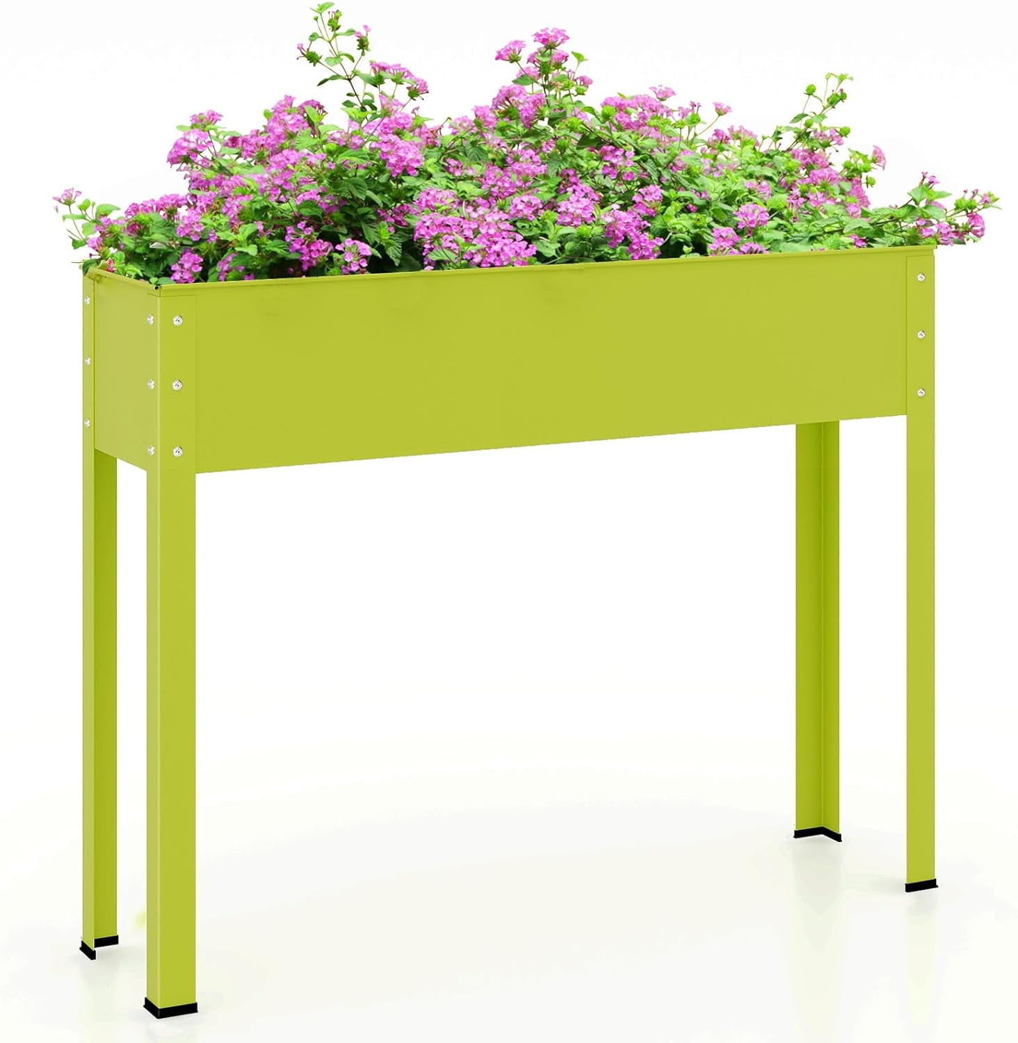 Giantex Raised Garden Bed, Metal Planter Box with Legs, Drain Hole ...