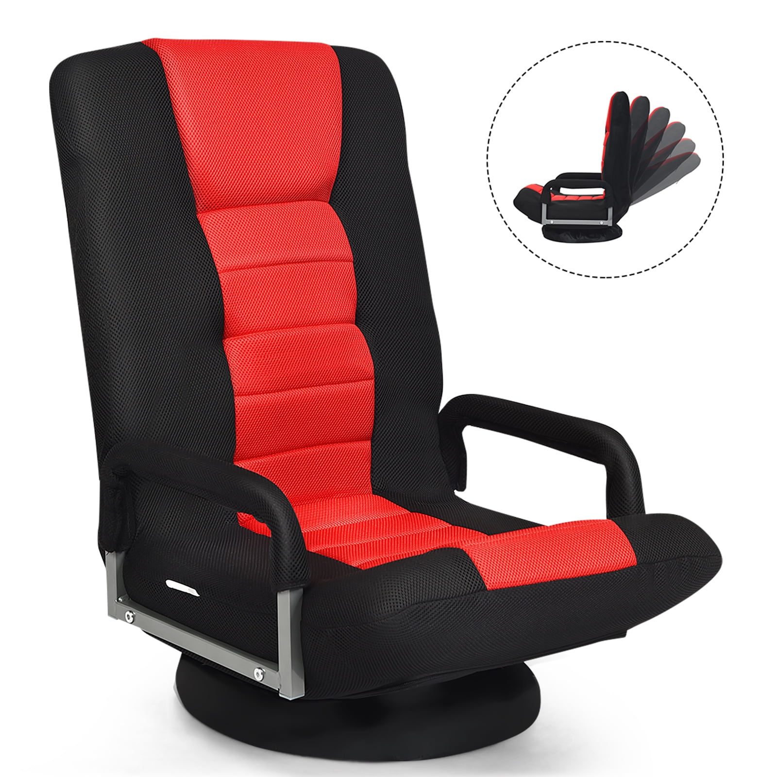 Giantex Reclining Folding Gaming Chair, Video Gaming Rocker w/5 ...