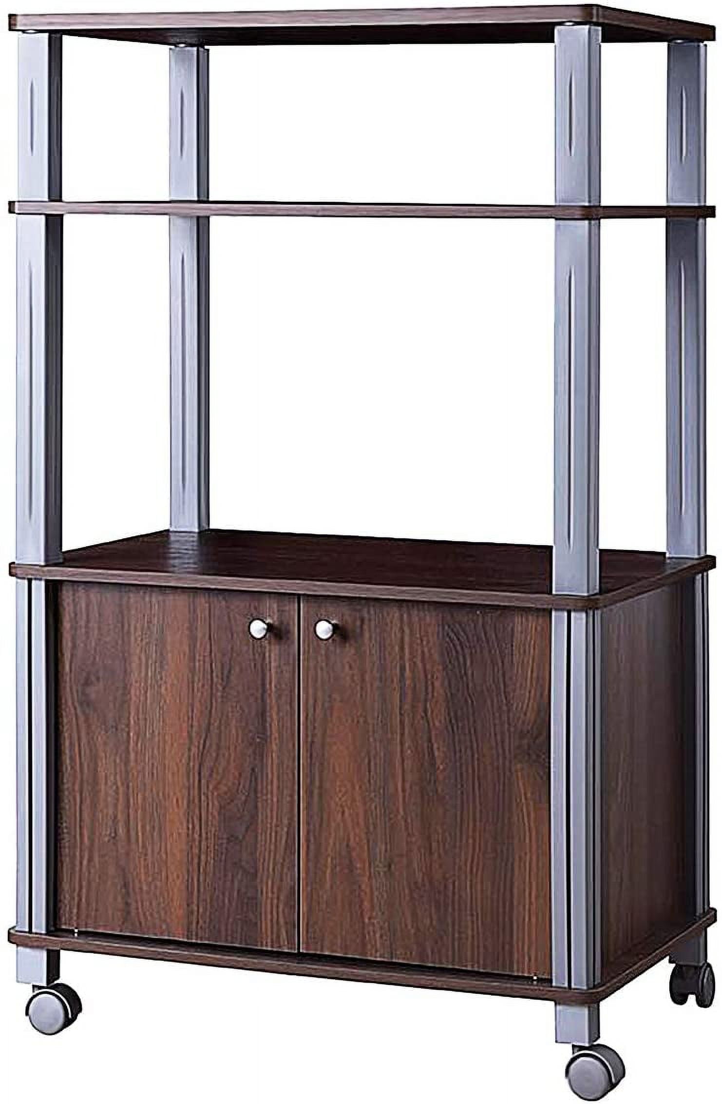 Giantex Rolling Kitchen Bakers Rack Microwave Oven Stand Utility Shelf ...