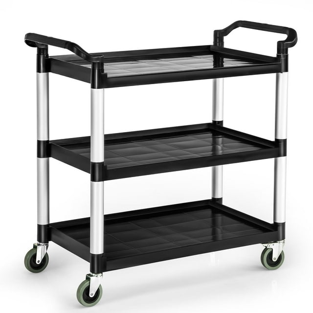 Giantex 3-Tier Mobile Service Cart, Heavy Duty Utility Cart for Various ...