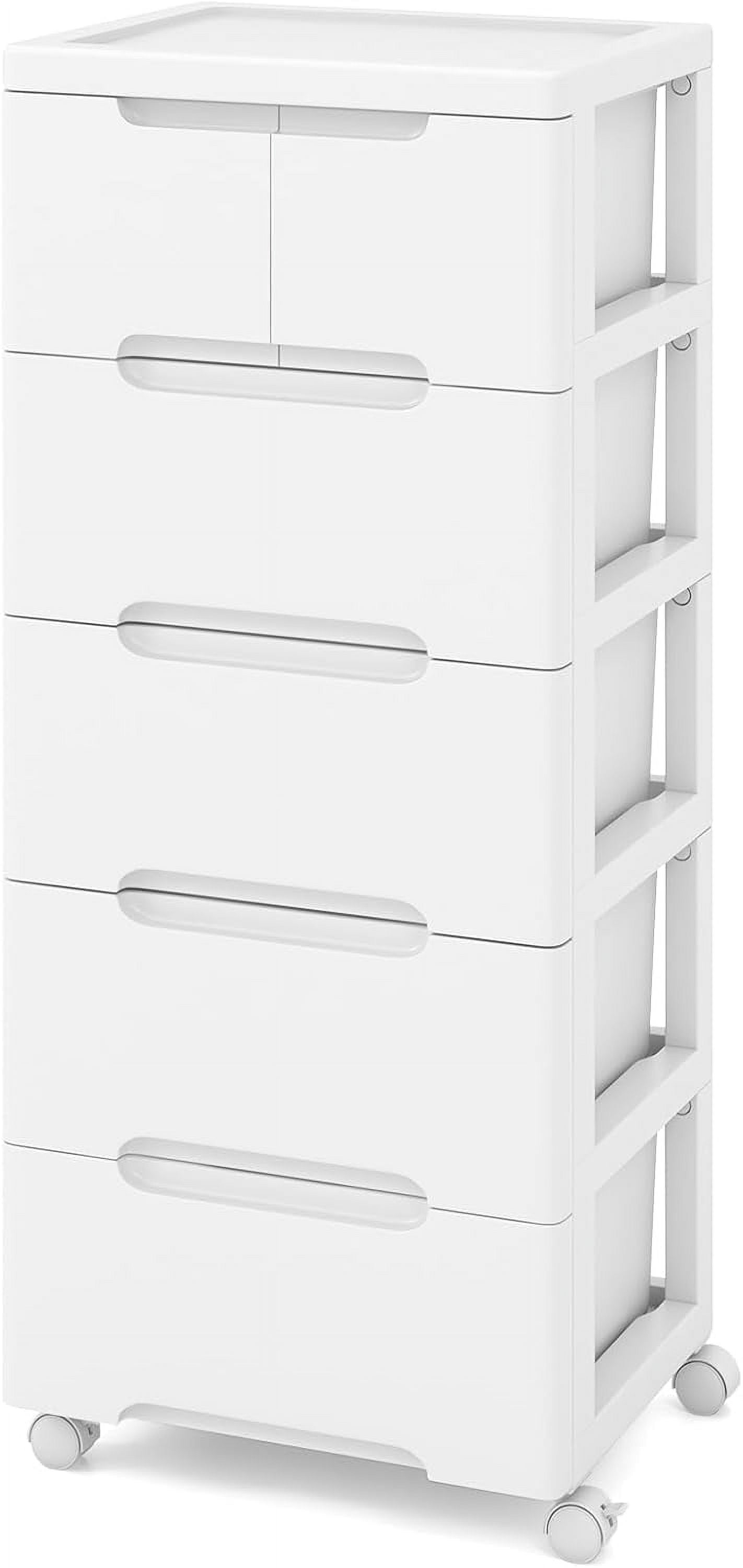 Giantex Rolling Storage Drawer Cart, 6 Drawers, Storage Unit on Wheels ...