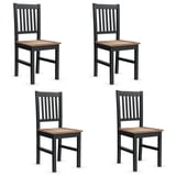 Giantex Dining Room Chair Set of 4, Indoor Ergonomic Wooden Side Chairs ...