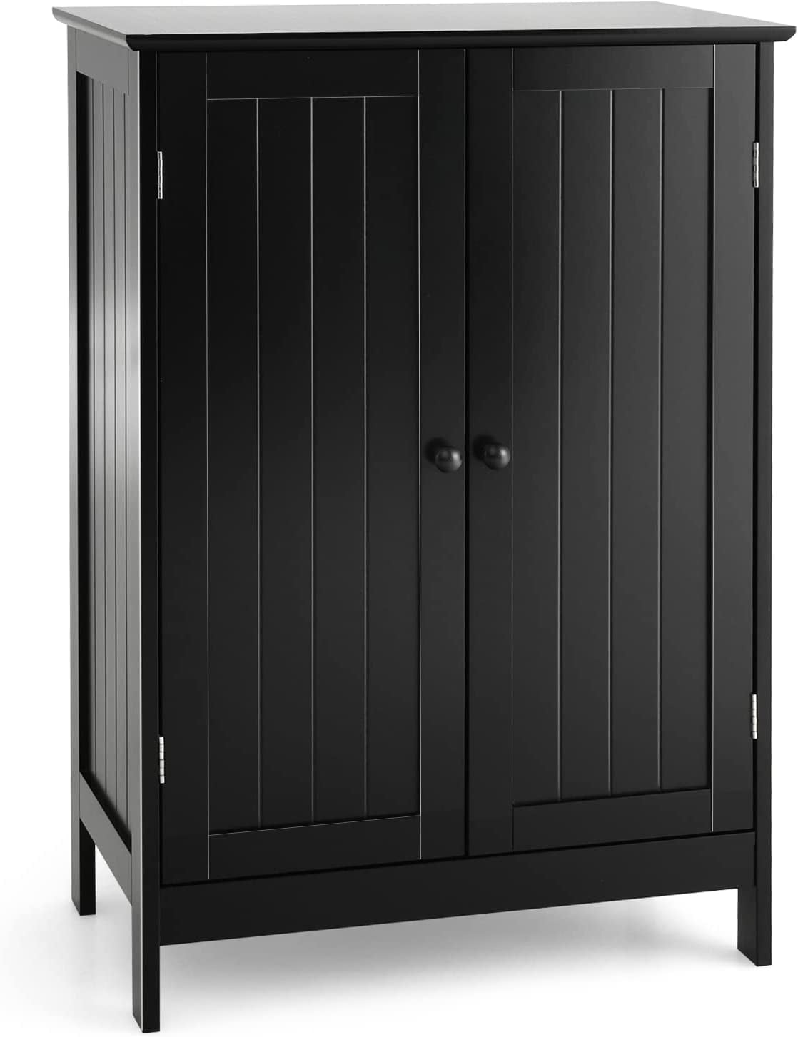 Giantex Storage Cabinet with Doors and Shelves - Freestanding Storage ...