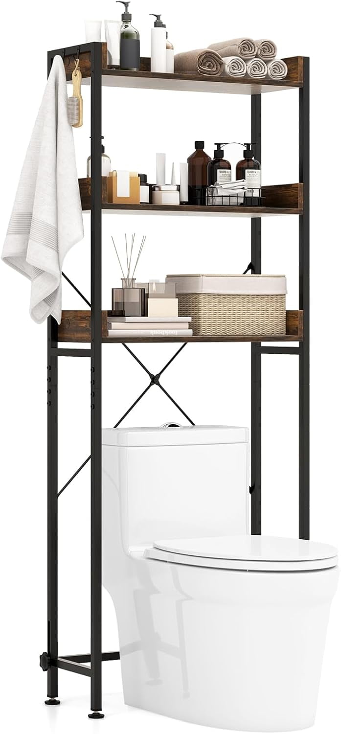 Giantex Over The Toilet Storage Rack, 3-Tier Bathroom Space Saver ...